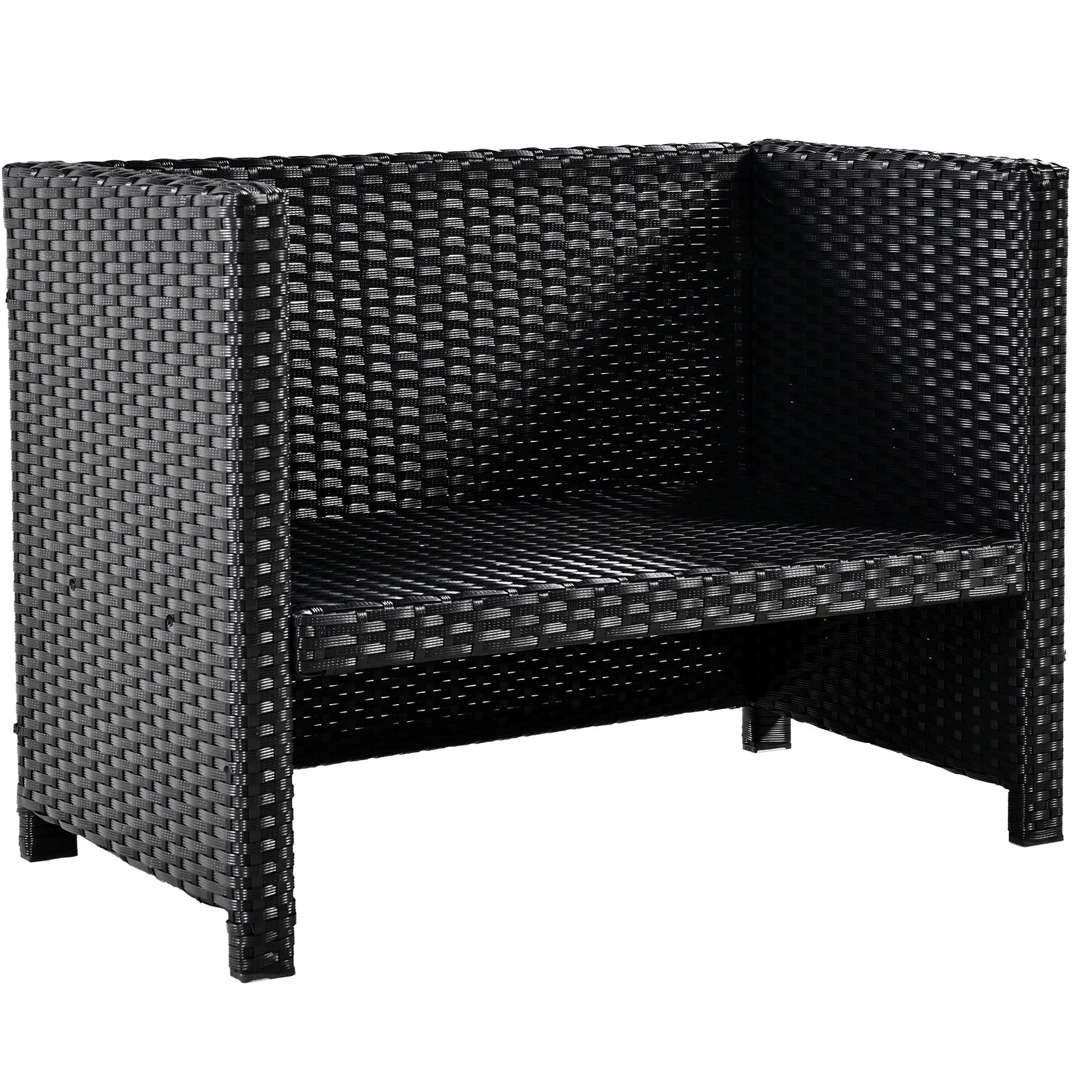 Spa Surround Rattan Sofa Set - Grey, Portable Spa Accessory with ...