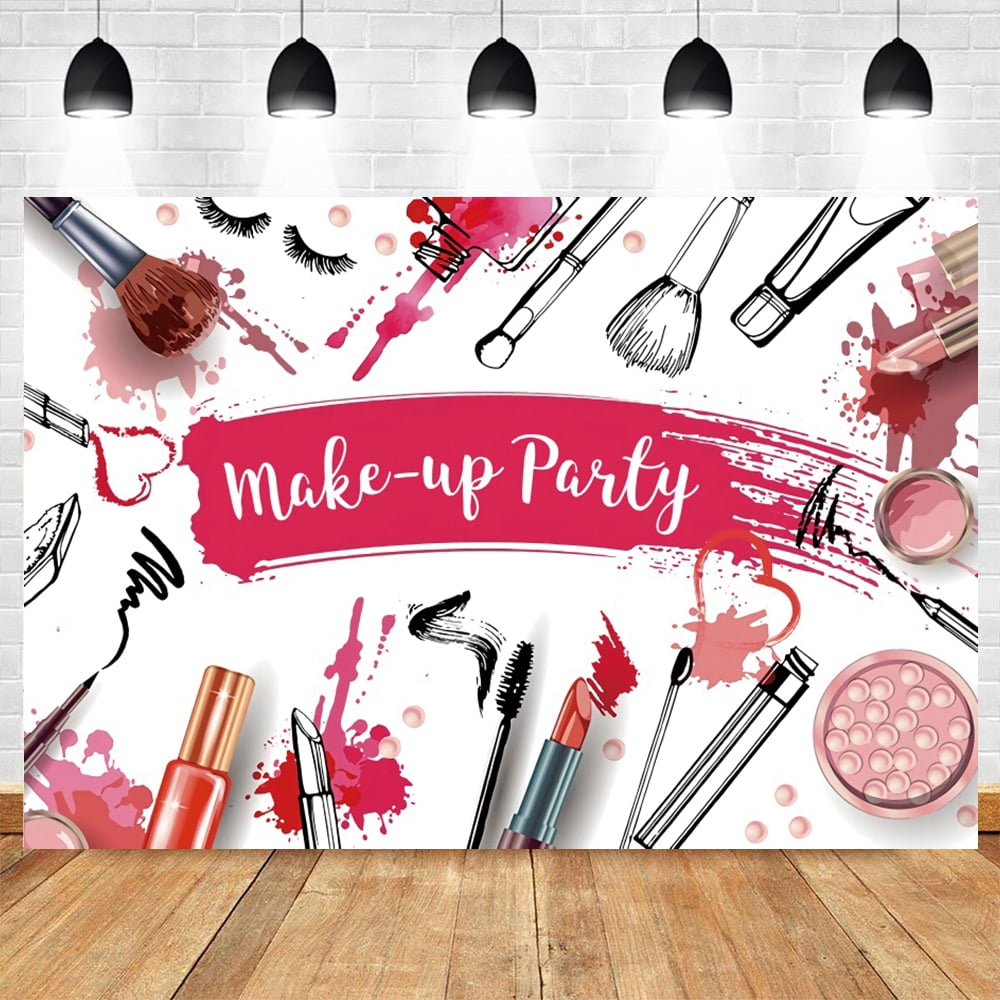Spa Theme Girls Party Decorations Spa Makeup Happy Birthday Backdrop ...
