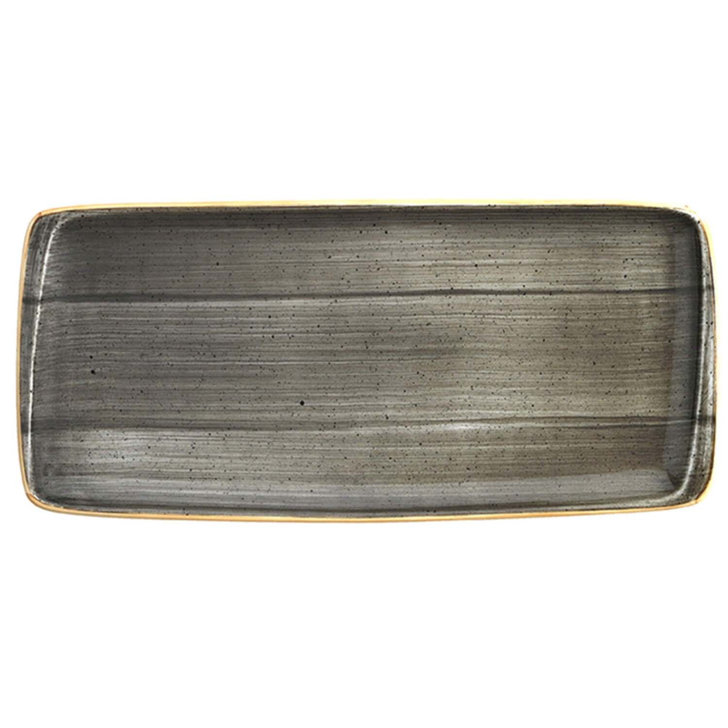 Space 13.5" x 6" x h:0.75" Rectangular Grey Porcelain Platter - Walmart.com