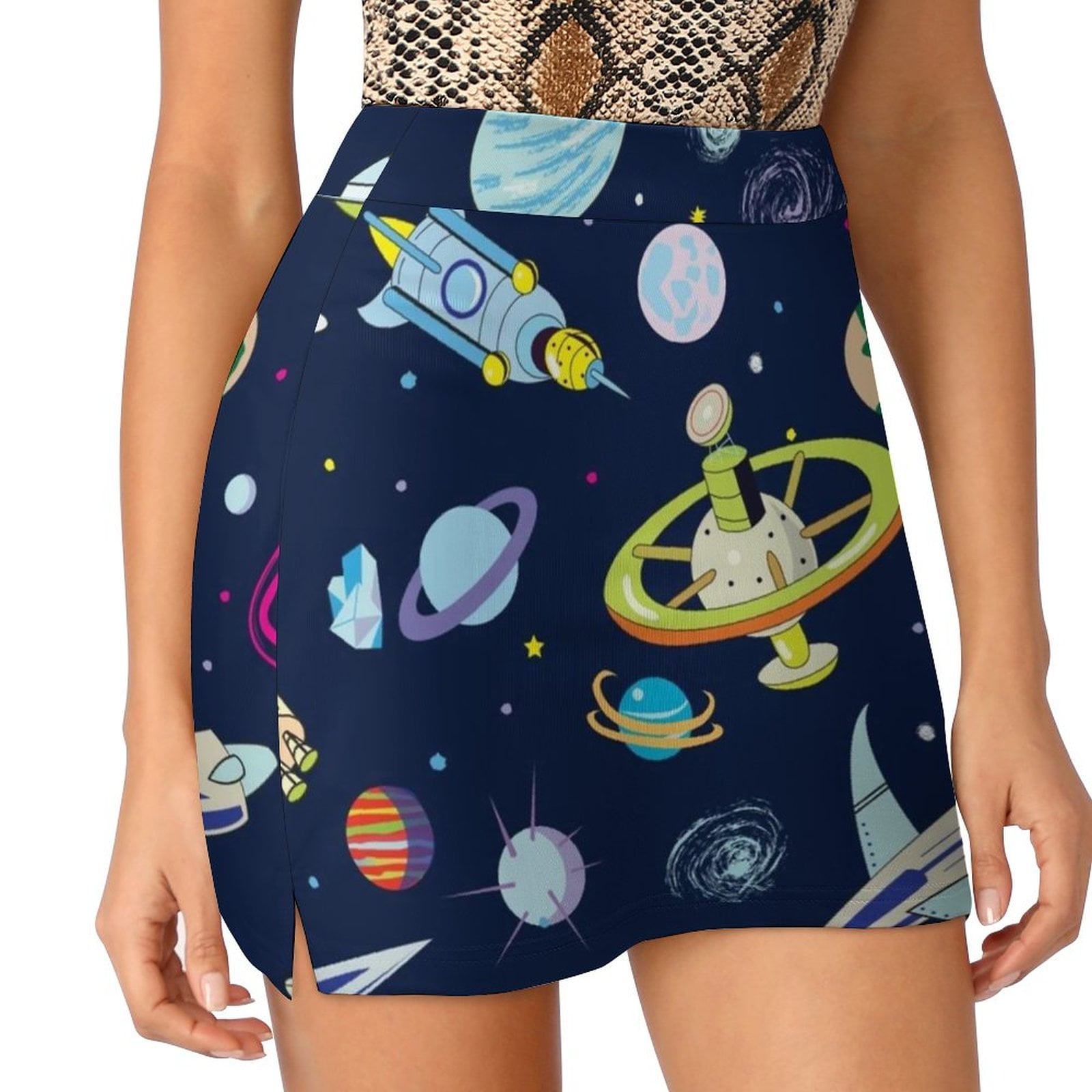 Space Adventure Skirts Woman Fashion 2025 Pant Skirt Mini Skirts Office ...