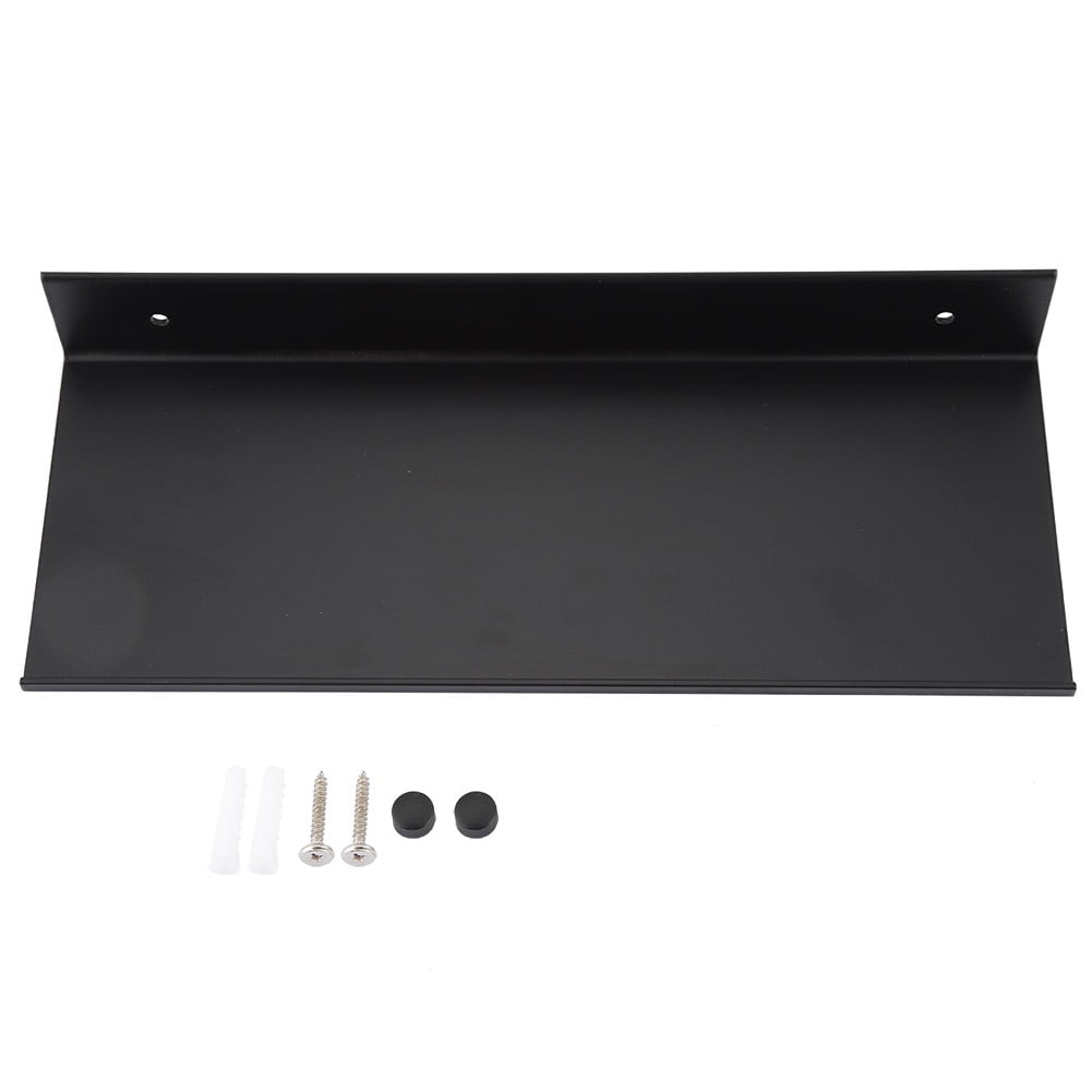 Space Aluminium Floating Shelves For Kitchen Bathroom, Matte Black Wall ...