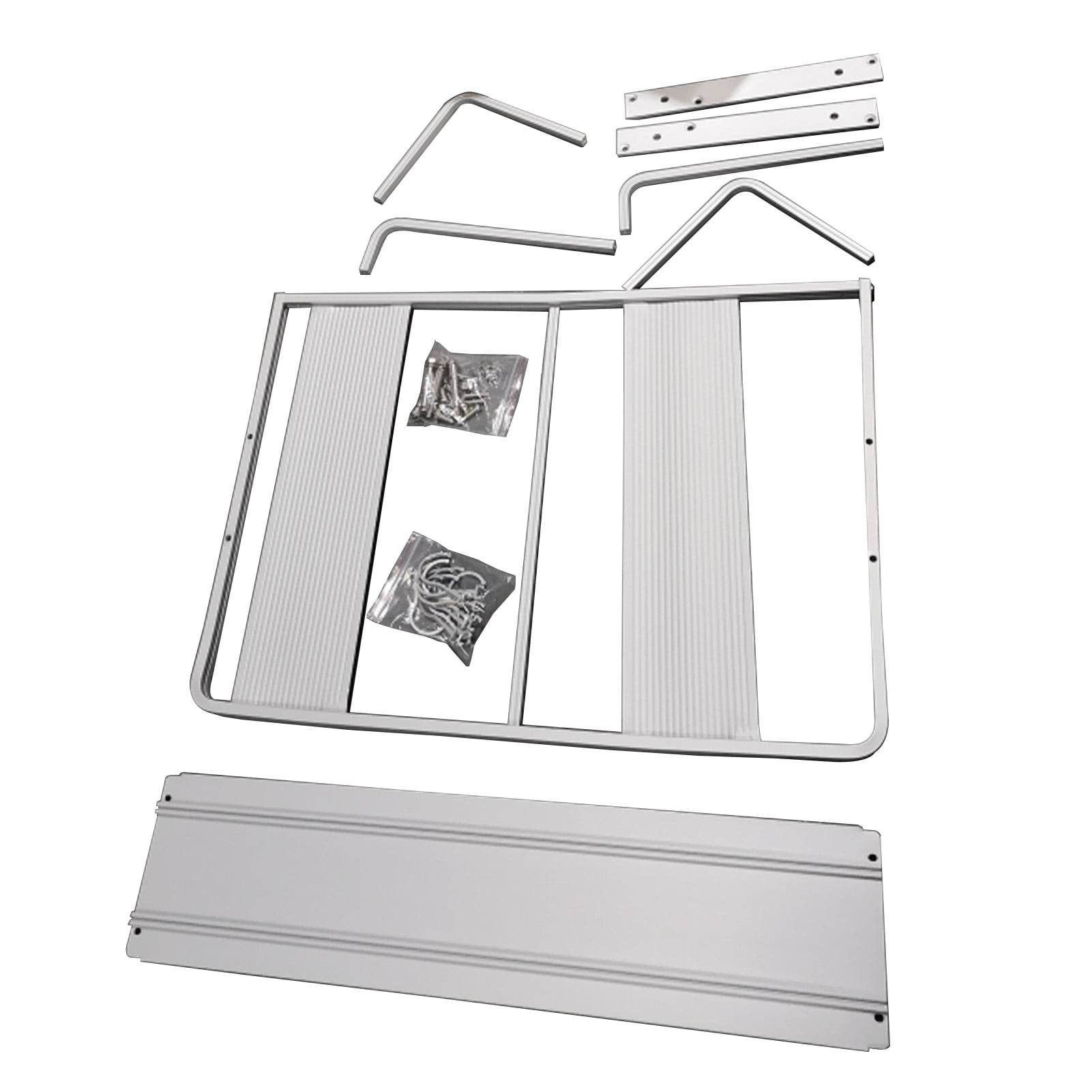 Space Aluminum Double Layers Hanging Microwave Oven Rack Stand Kitchen ...