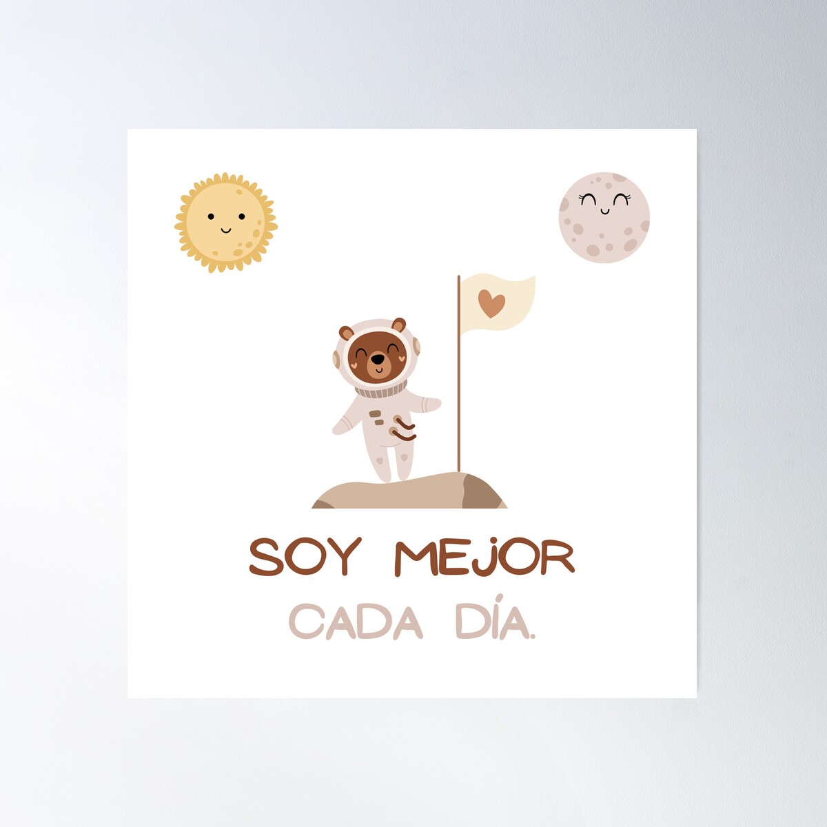 Space And Planets Theme Children Positive Affirmation Poster Wall Art ...