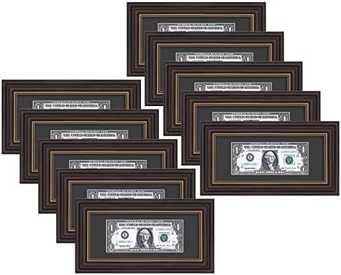 Space Art Deco, 4x9 Dollar Bill/Currency Frame with Black Mat, Easel ...