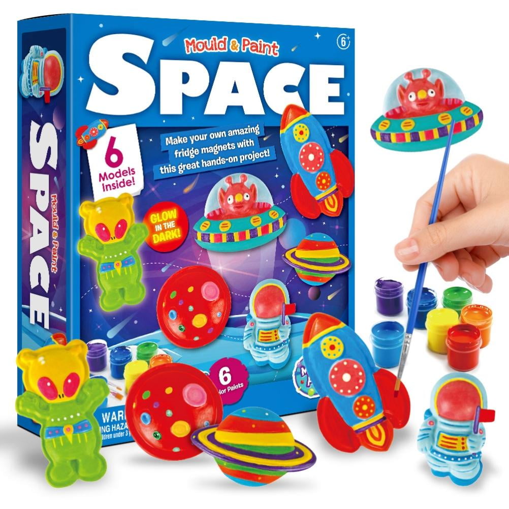 Space Astronaut Alien Painting Kit with Mold Gypsum Fridge Magnet Arts ...