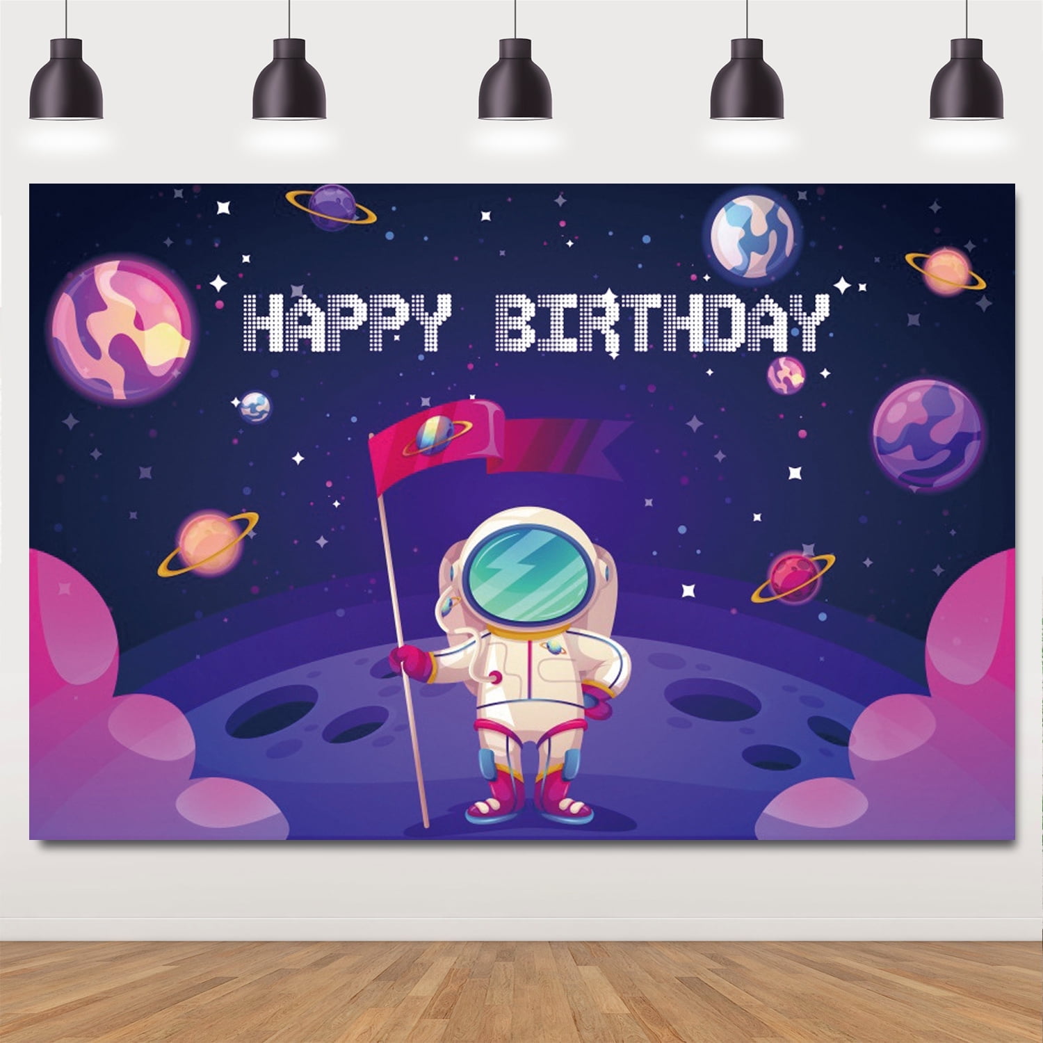 Space Astronaut Birthday Party Decor, Outer Space Happy Birthday ...