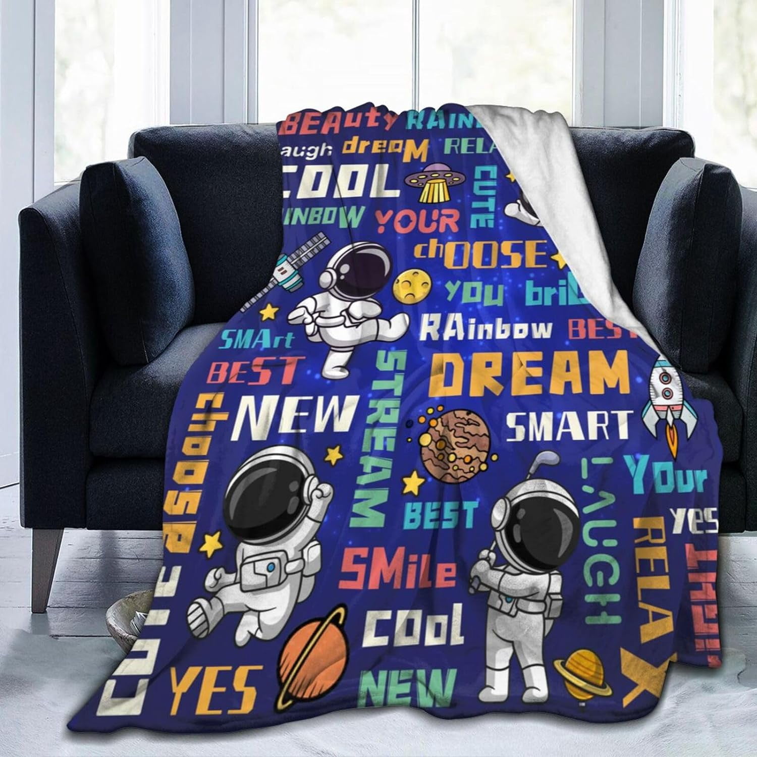 Space Astronaut Blanket for Girls Boys Lightweight Space Enthusiast ...