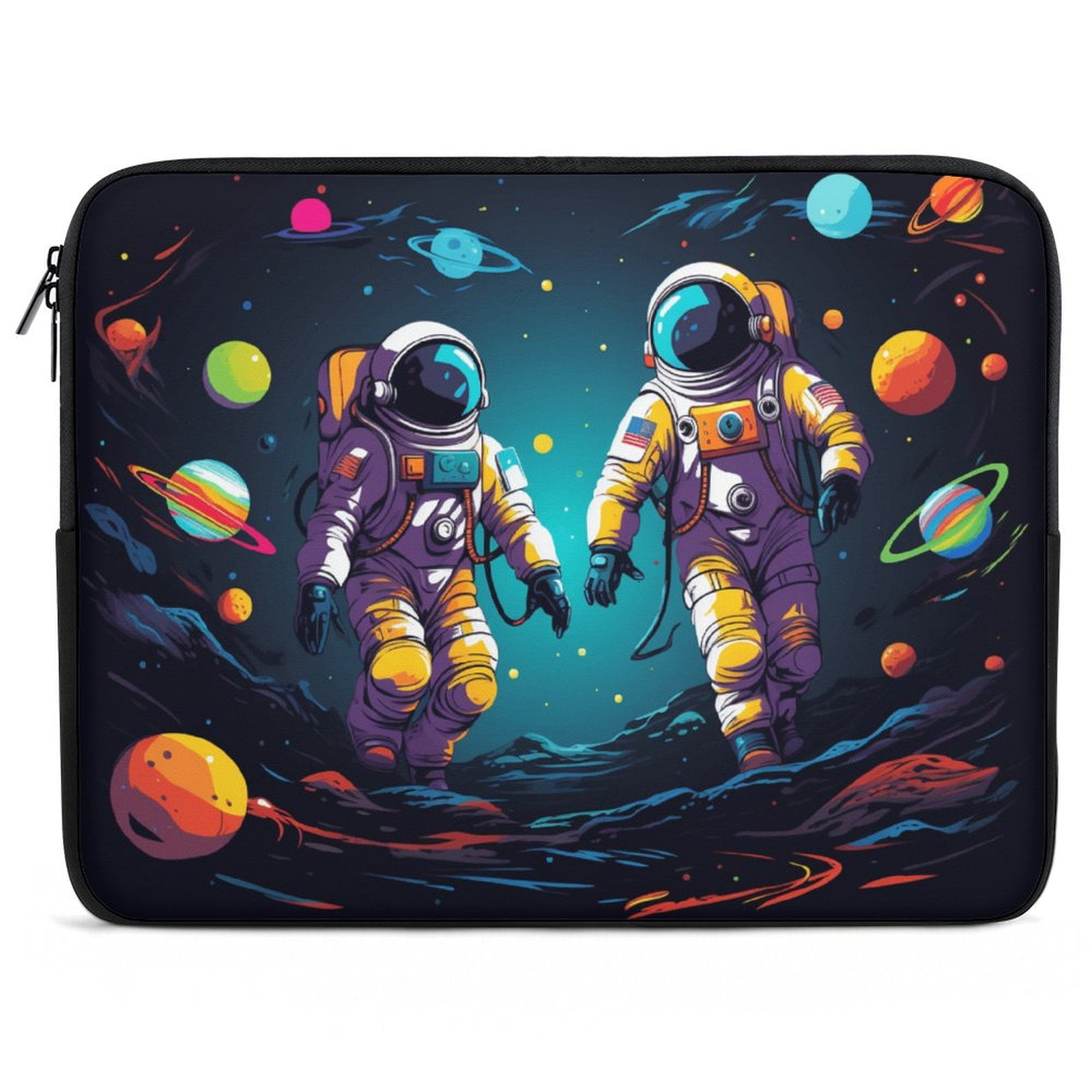 Space Astronaut Cartoon Print Laptop Case Bag Sleeve Portable Briefcase ...