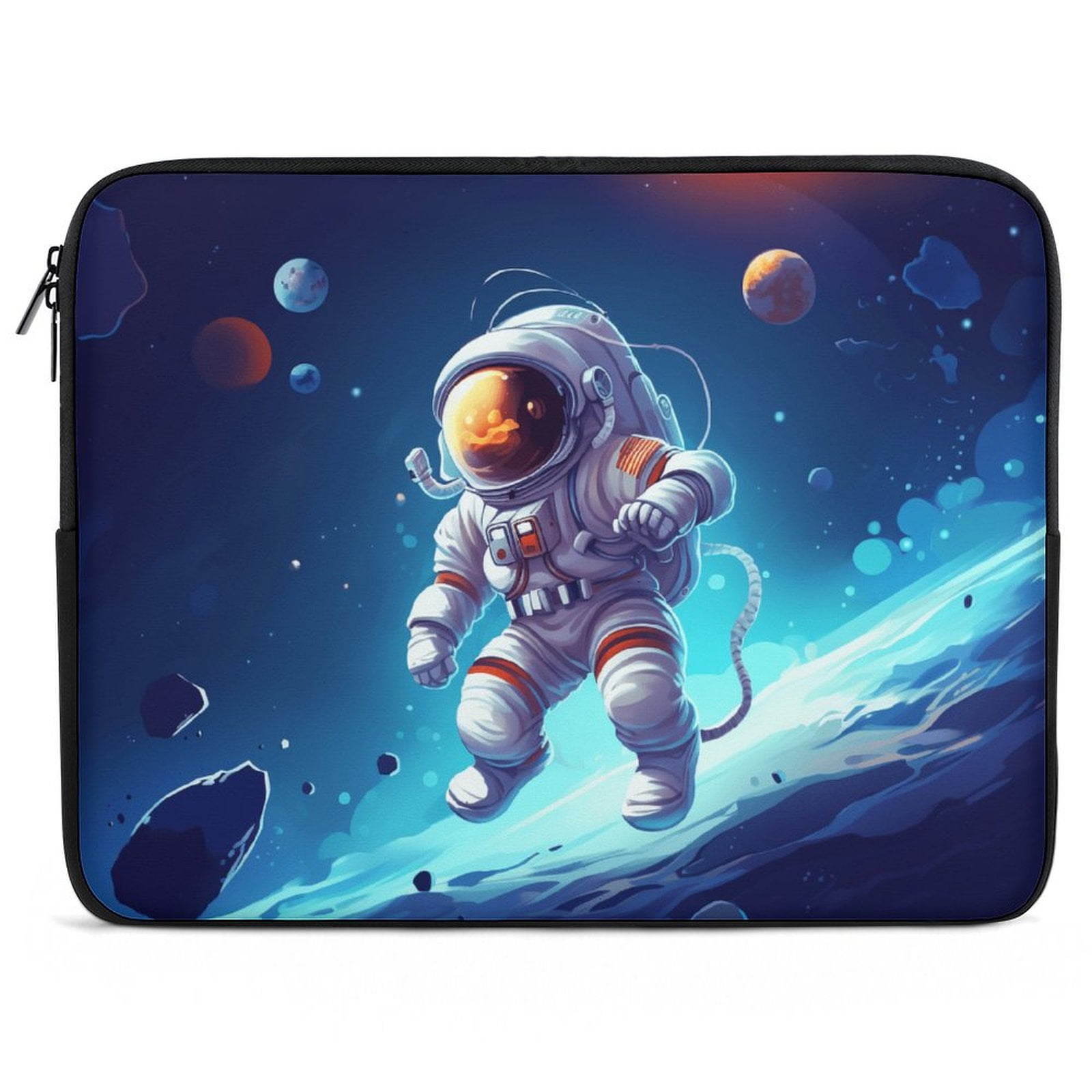 Space Astronaut Cartoon Print Laptop Case Bag Sleeve Portable Briefcase ...