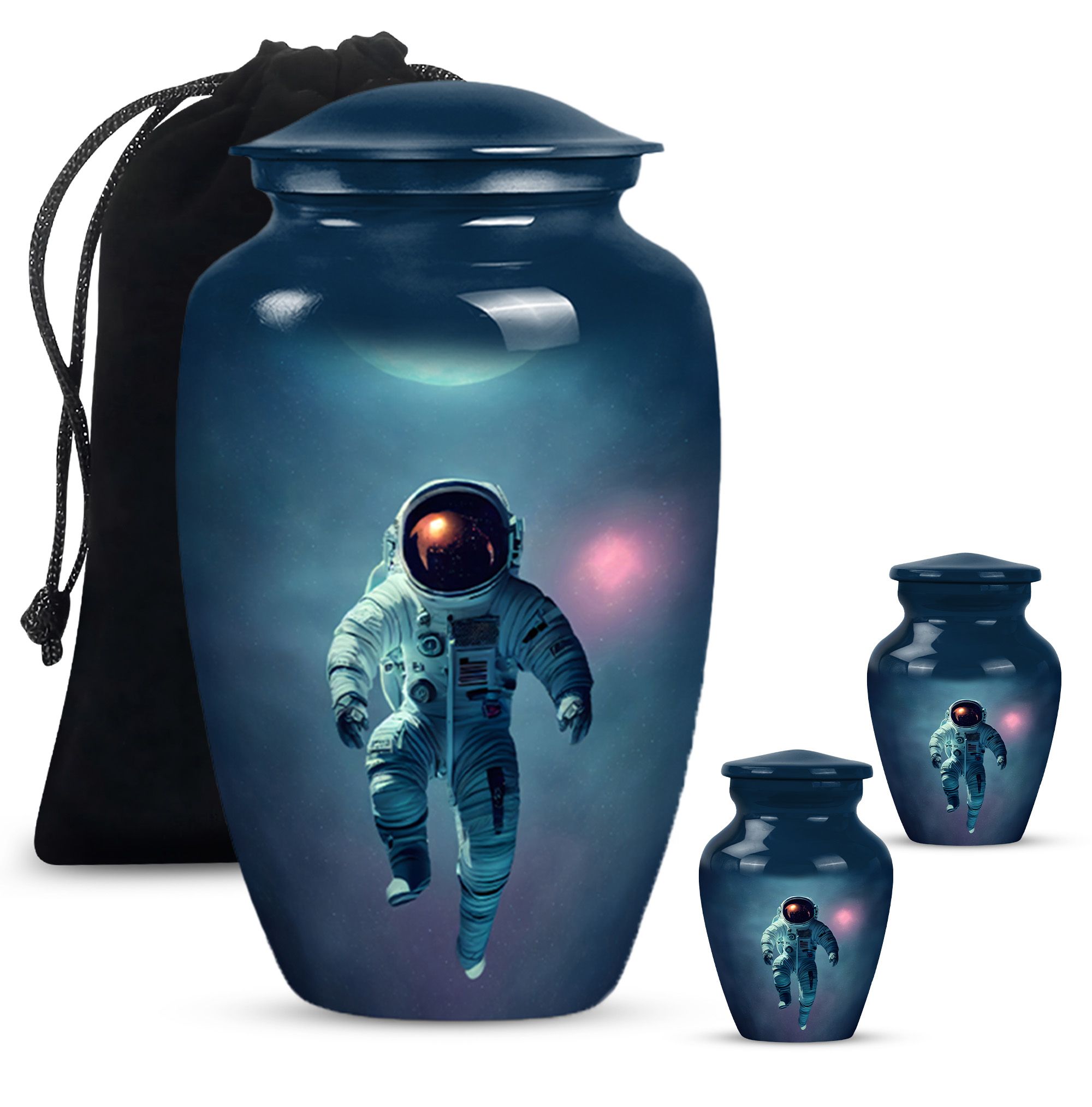 Space Astronaut Cremation Large Urns For Human Ashes Adult Man - Tiny ...