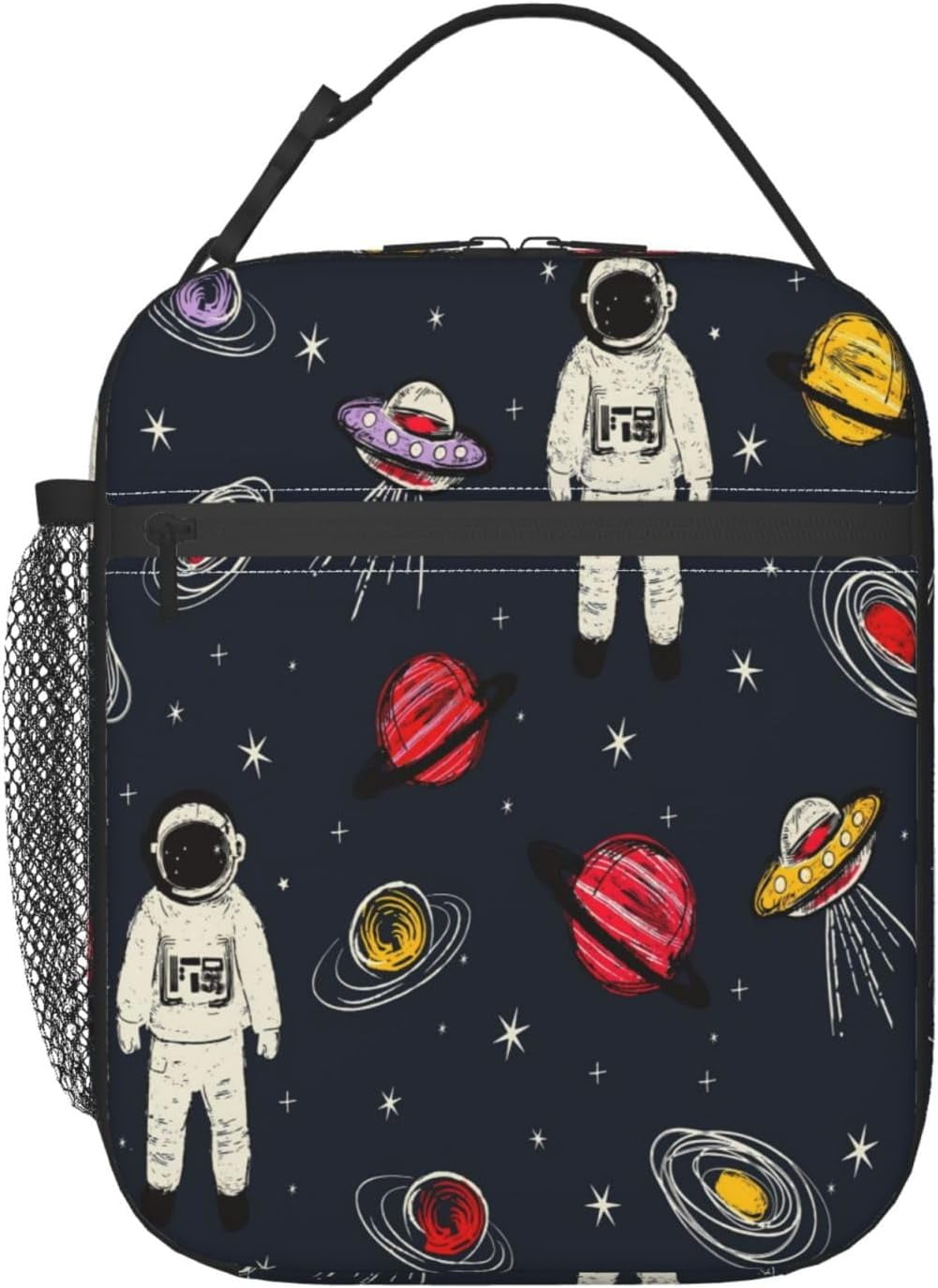 Space Astronaut Lunch Bag Insulated Lunch Box for Women Men Reusable ...