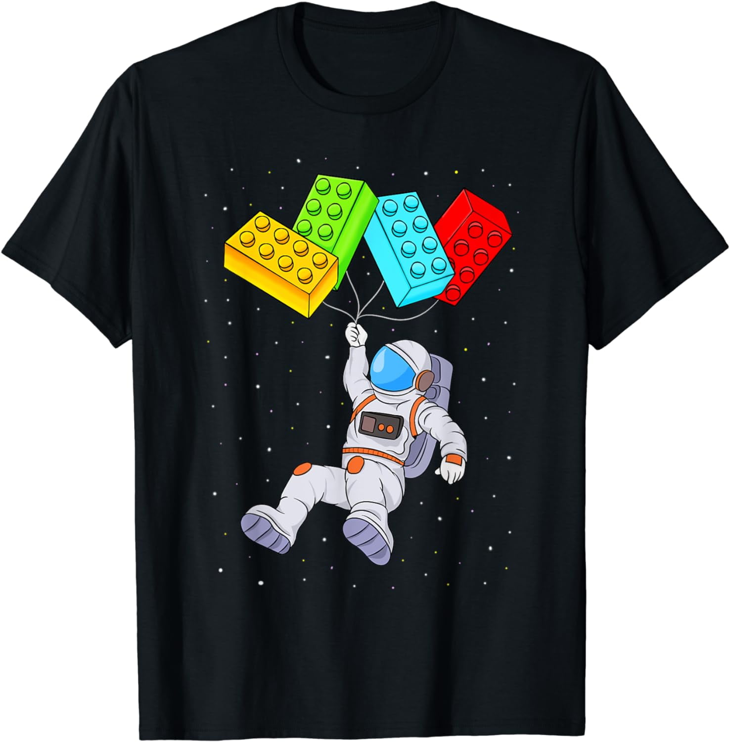 Space Astronaut Master Builder Boys Kids Building Blocks T-Shirt ...
