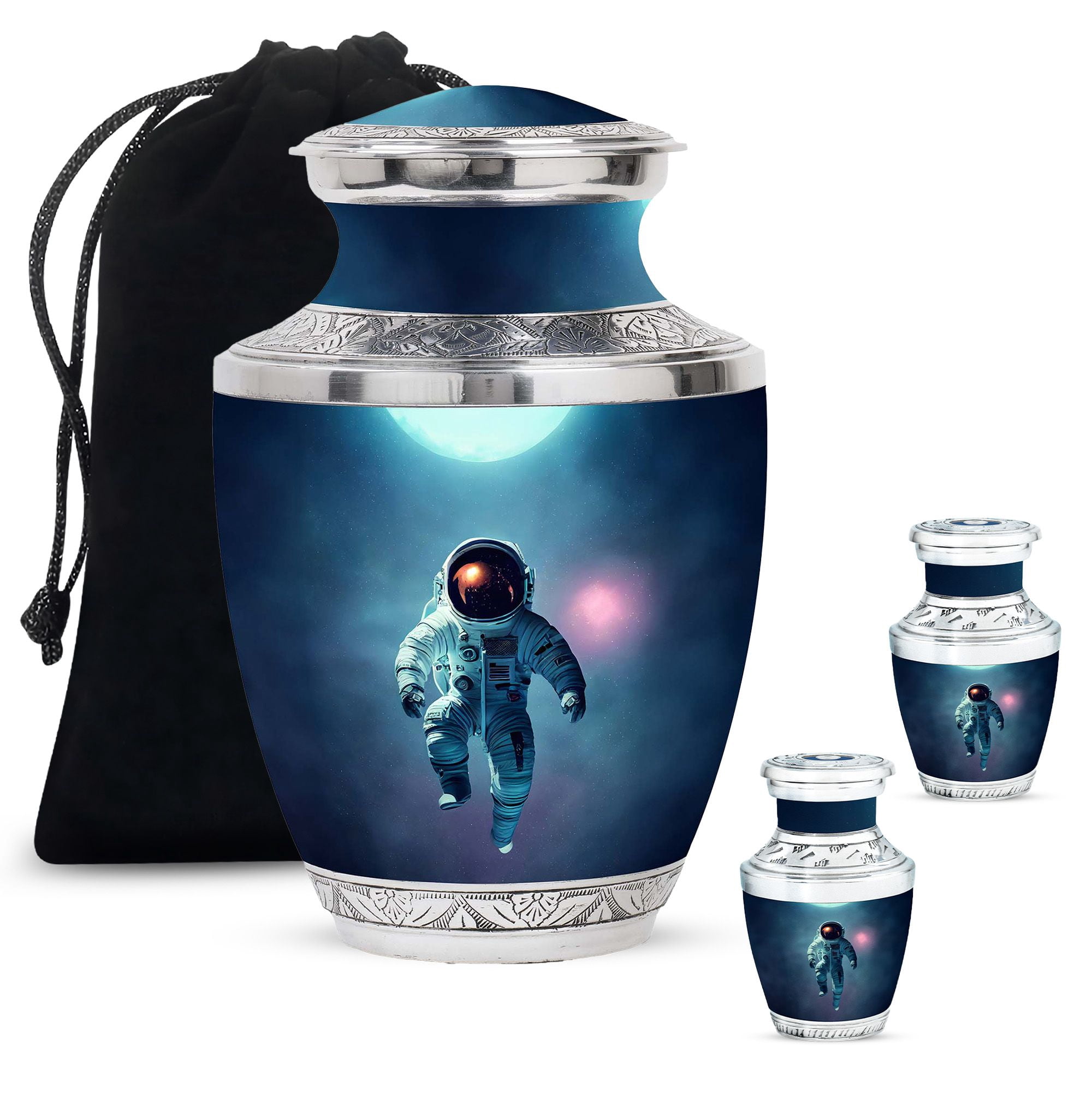 Space Astronaut Memorial Large Urns For Human Ashes Adult Man - Small ...