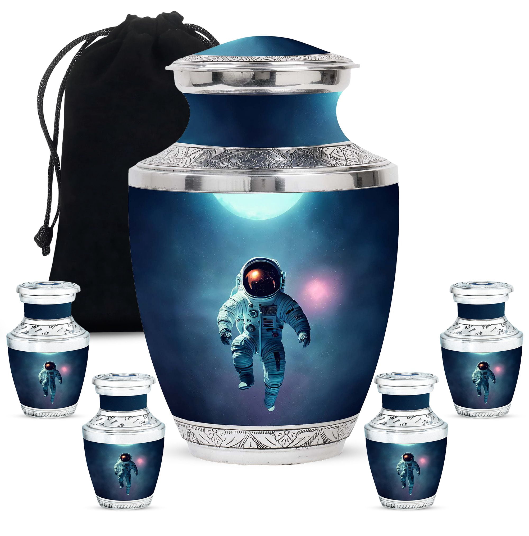 Space Astronaut Mini Urns For Human Ashes Adult Man - Large Cremation ...