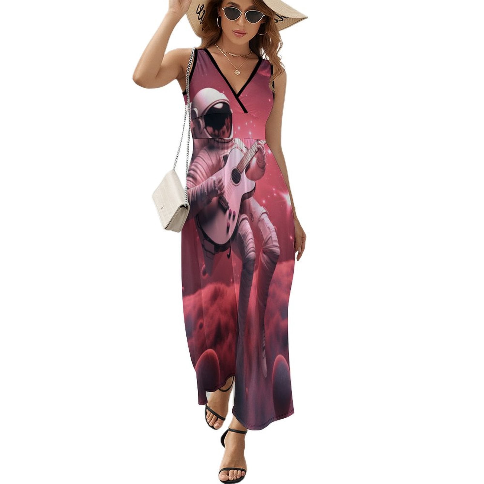 Space Astronaut Pattern Design Sleeveless Dress Summer Clothes for ...