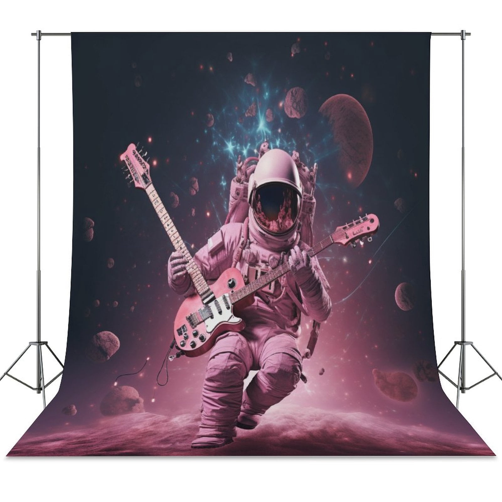 Space Astronaut Spring Wall Backdrop Background Floral Backdrops 5x7FT ...