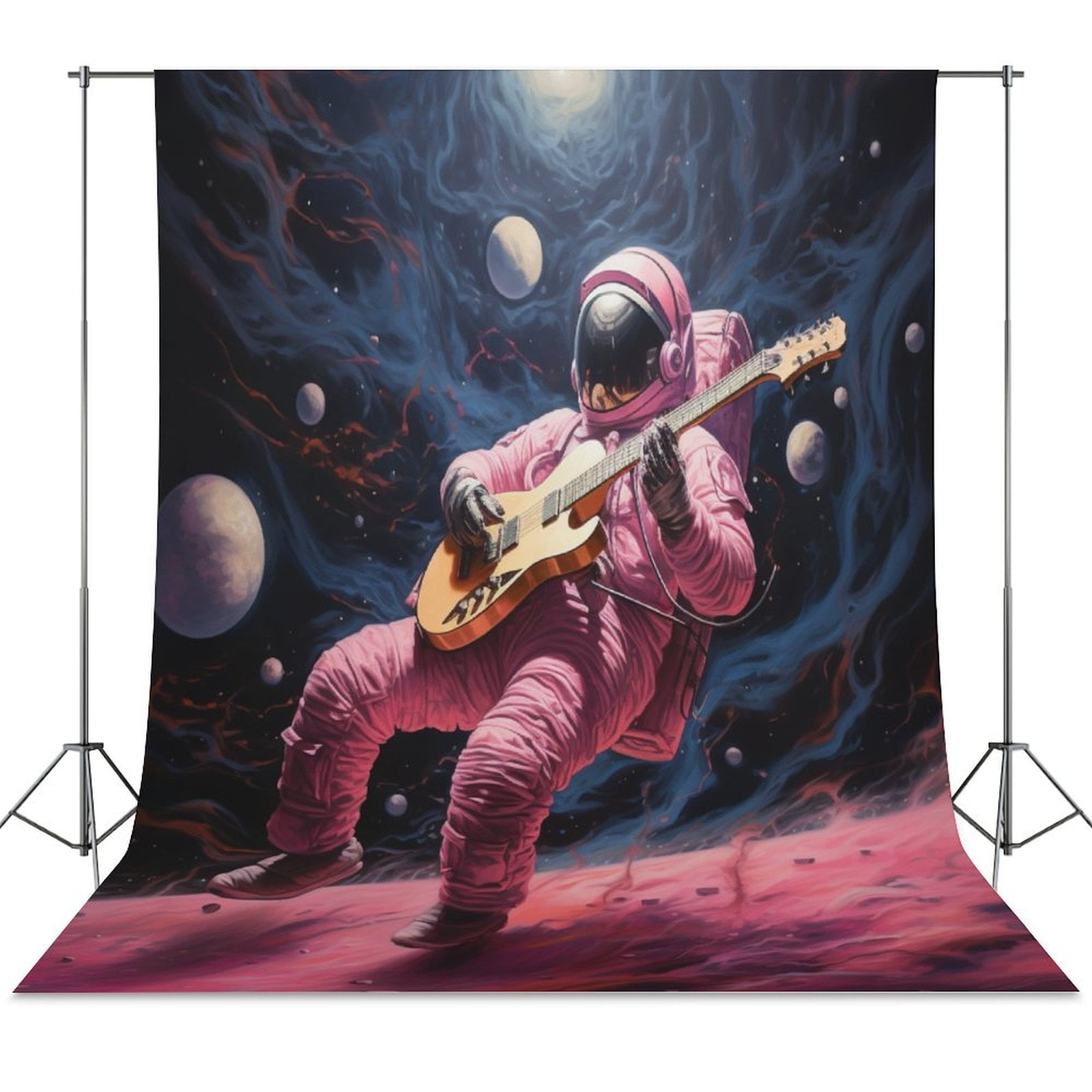 Space Astronaut Spring Wall Backdrop Background Floral Backdrops 5x7FT ...