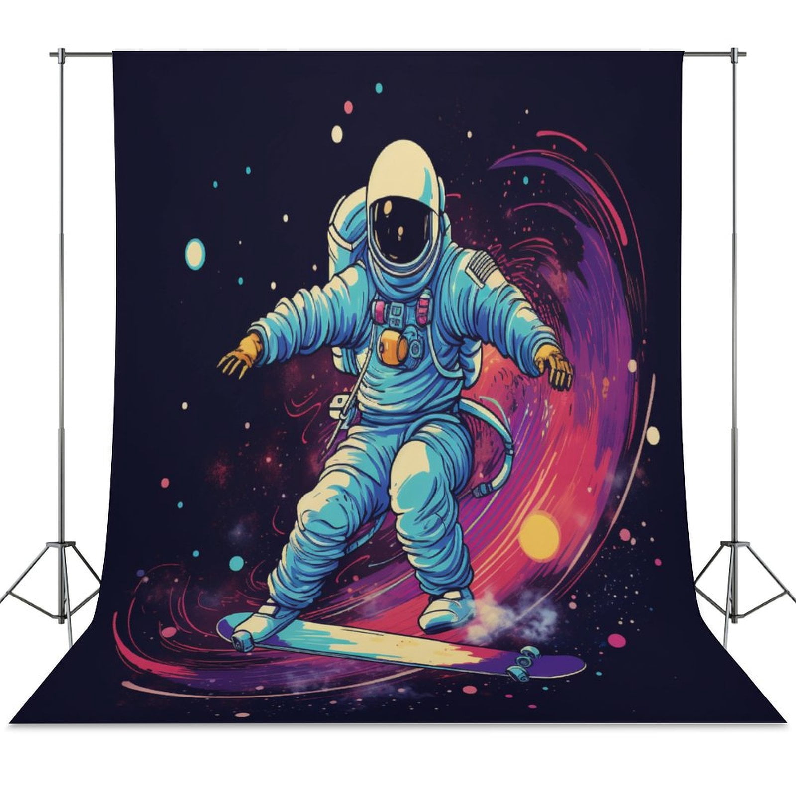 Space Astronaut Spring Wall Backdrop Background Floral Backdrops 5x7FT ...
