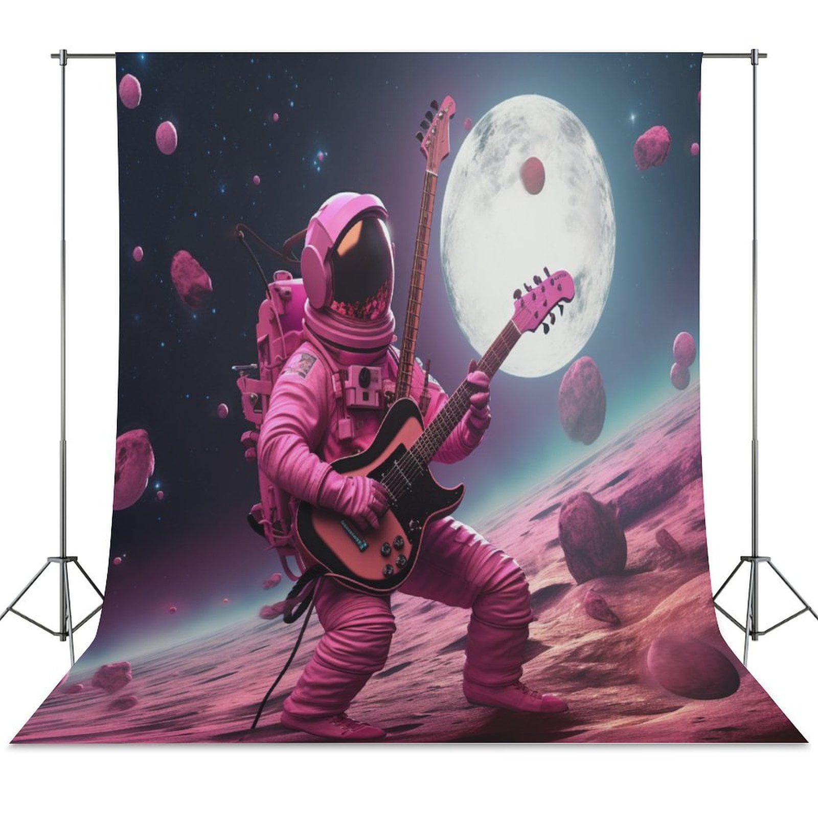 Space Astronaut Spring Wall Backdrop Background Floral Backdrops 5x7FT ...