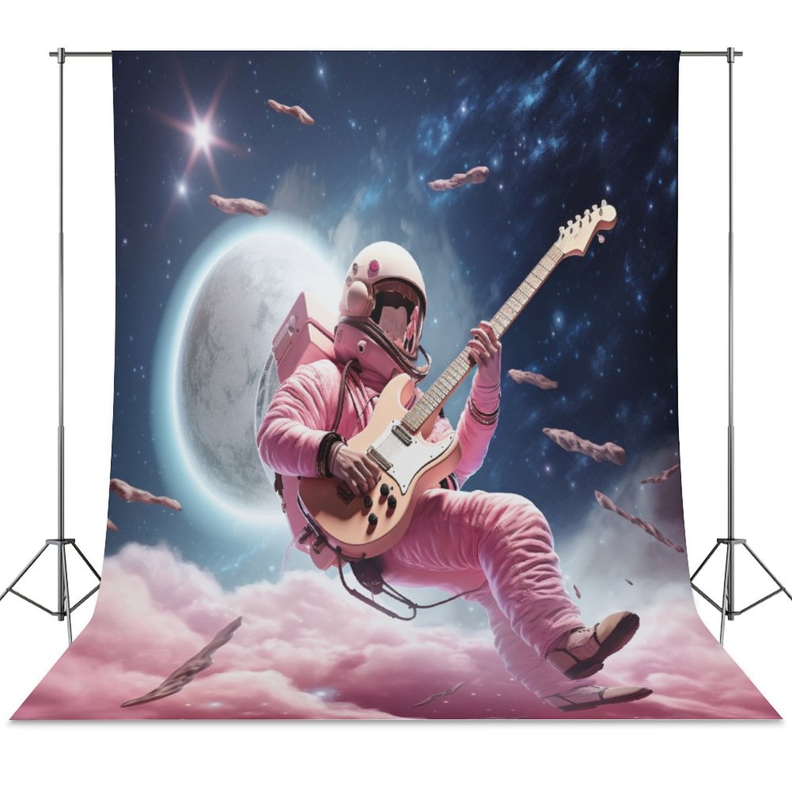 Space Astronaut Spring Wall Backdrop Background Floral Backdrops 5x7FT ...