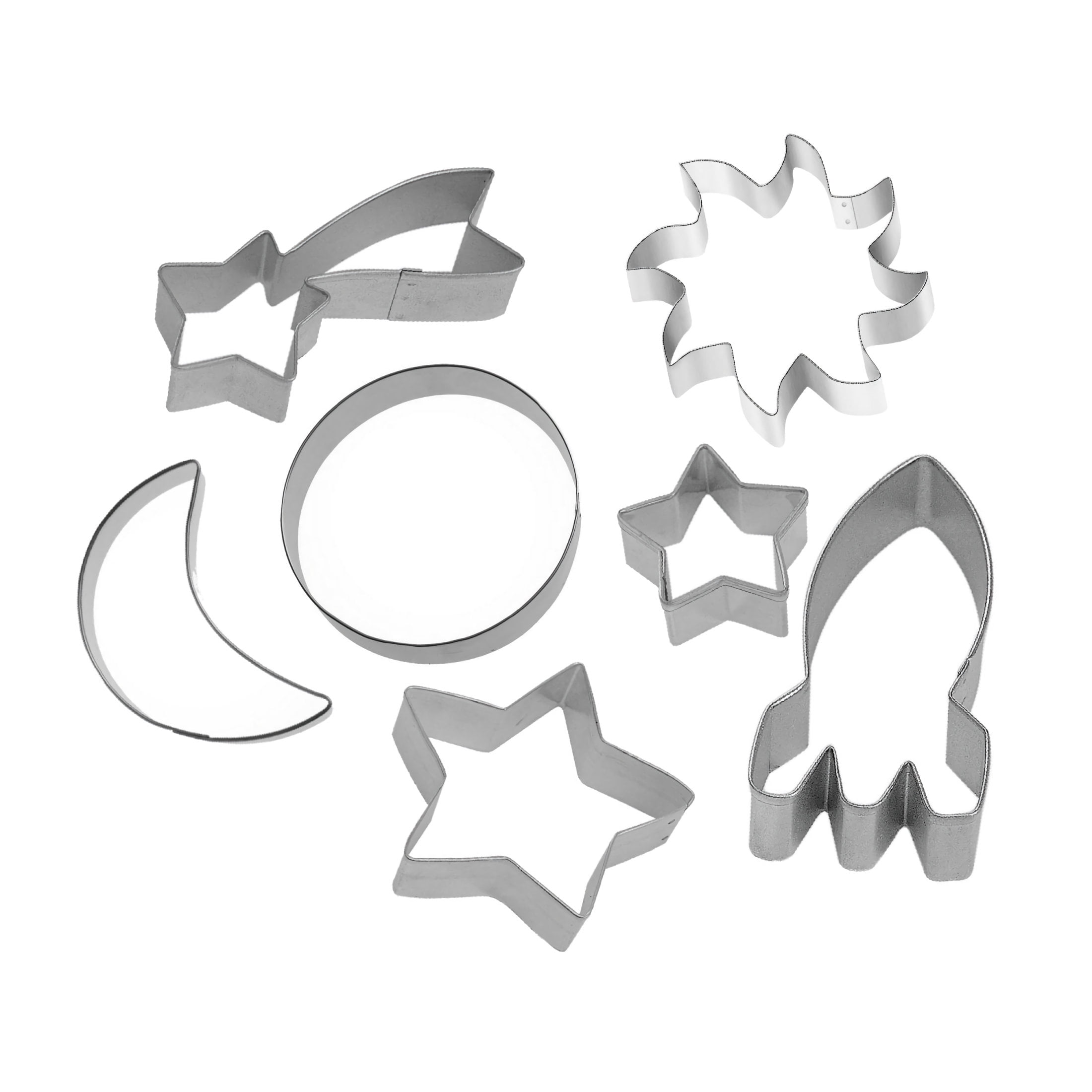 Space Astronomy 7 Piece Cookie Cutter Set - Planet, Half Moon, Star ...