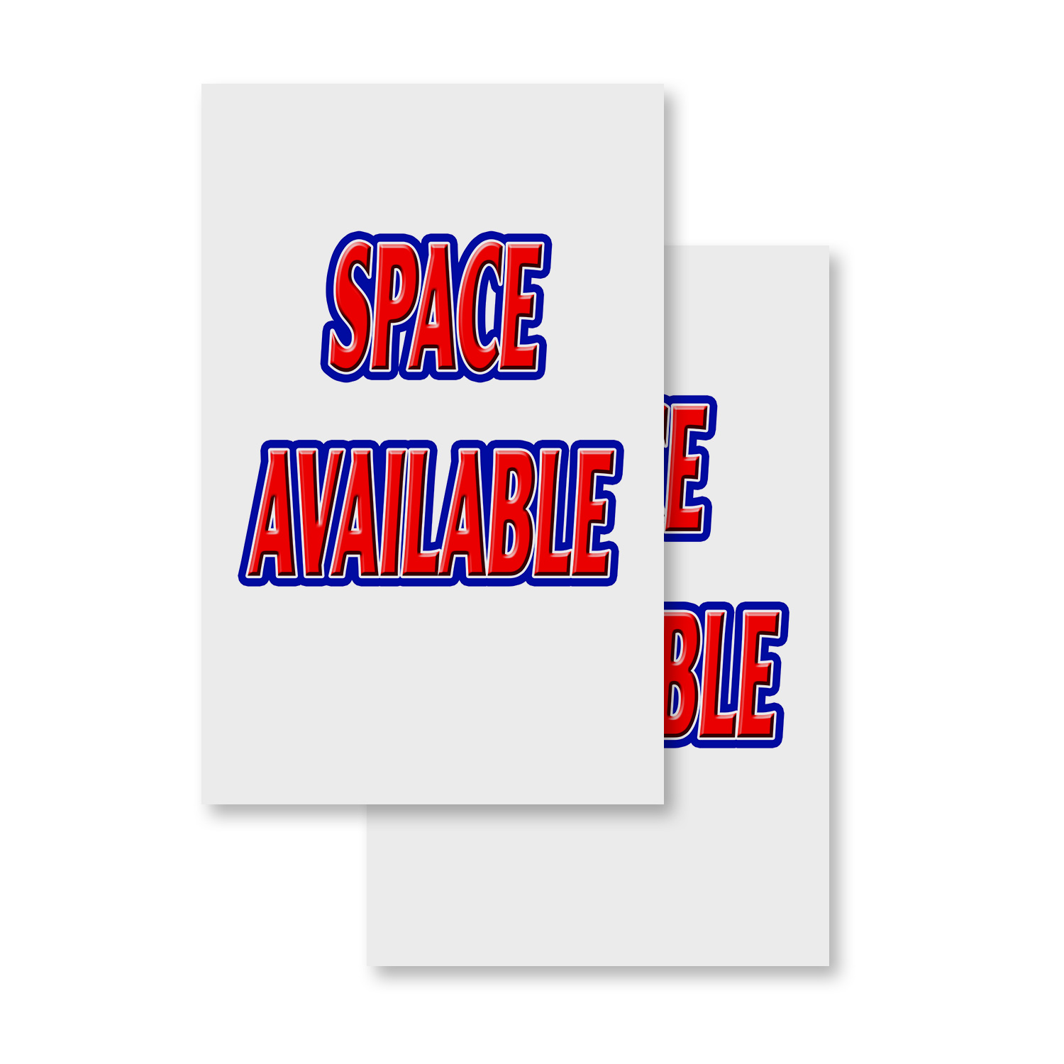 Space Available (2-PACK) 24" x 36" Vinyl Decals | Sign Insert Peel ...