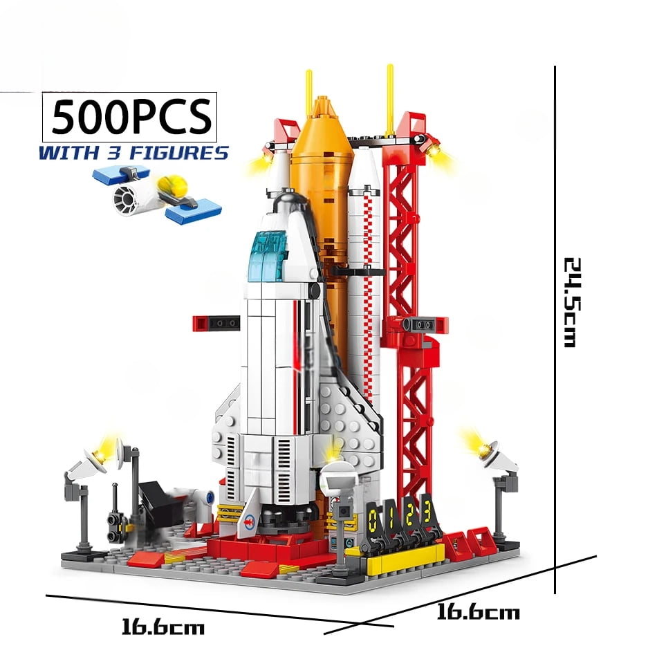 Space Aviation Manned Rocket Building Blocks With Astronaut Figure City ...