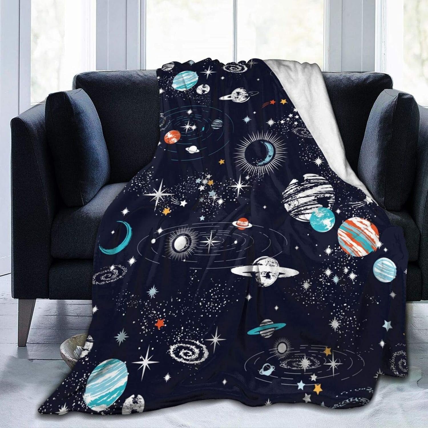 Space Blanket for Kids,Milky Way Solar System Space Adventure Planet ...