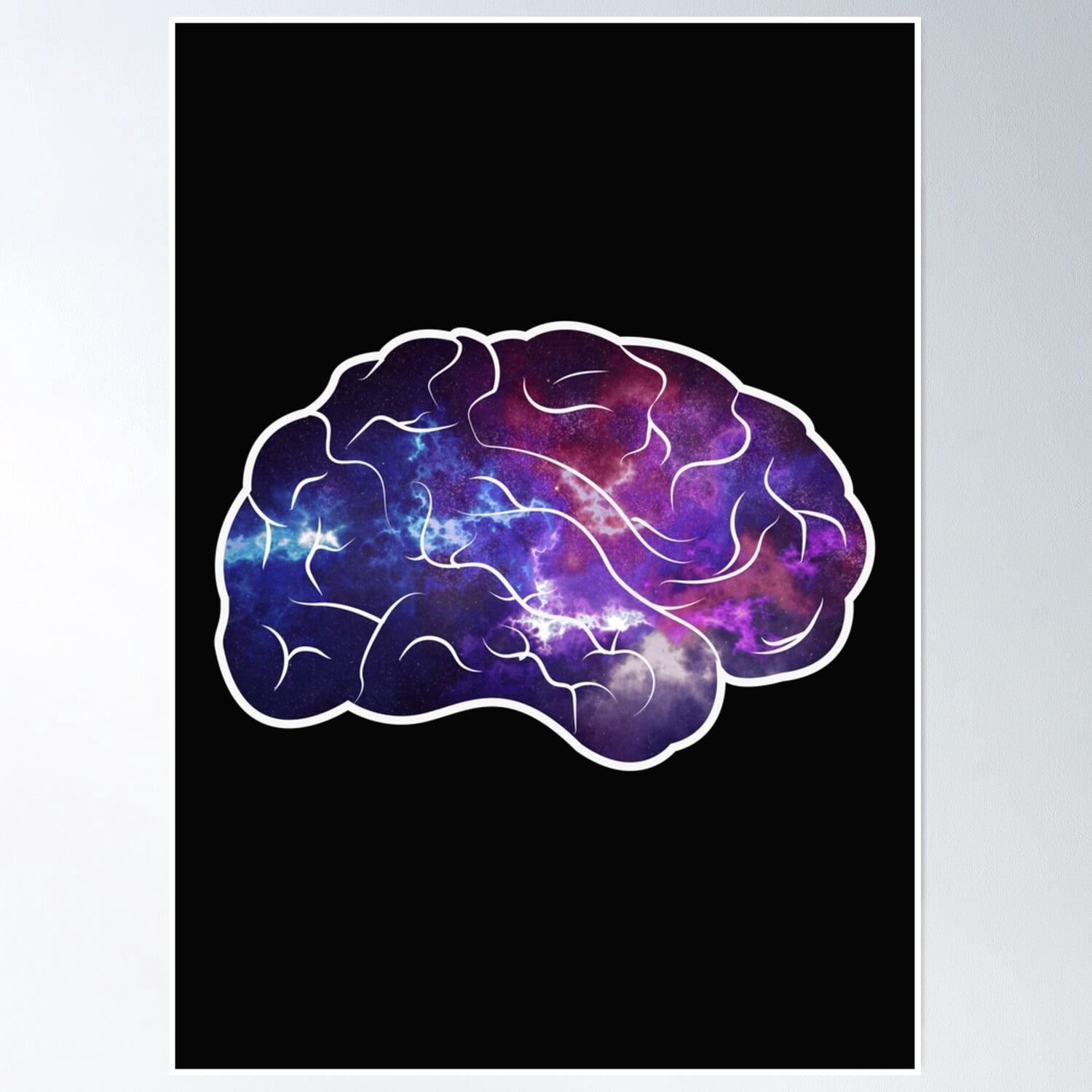 Space Brain Essential Poster Wall Art, Modern Wall Decor, 12x18 ...
