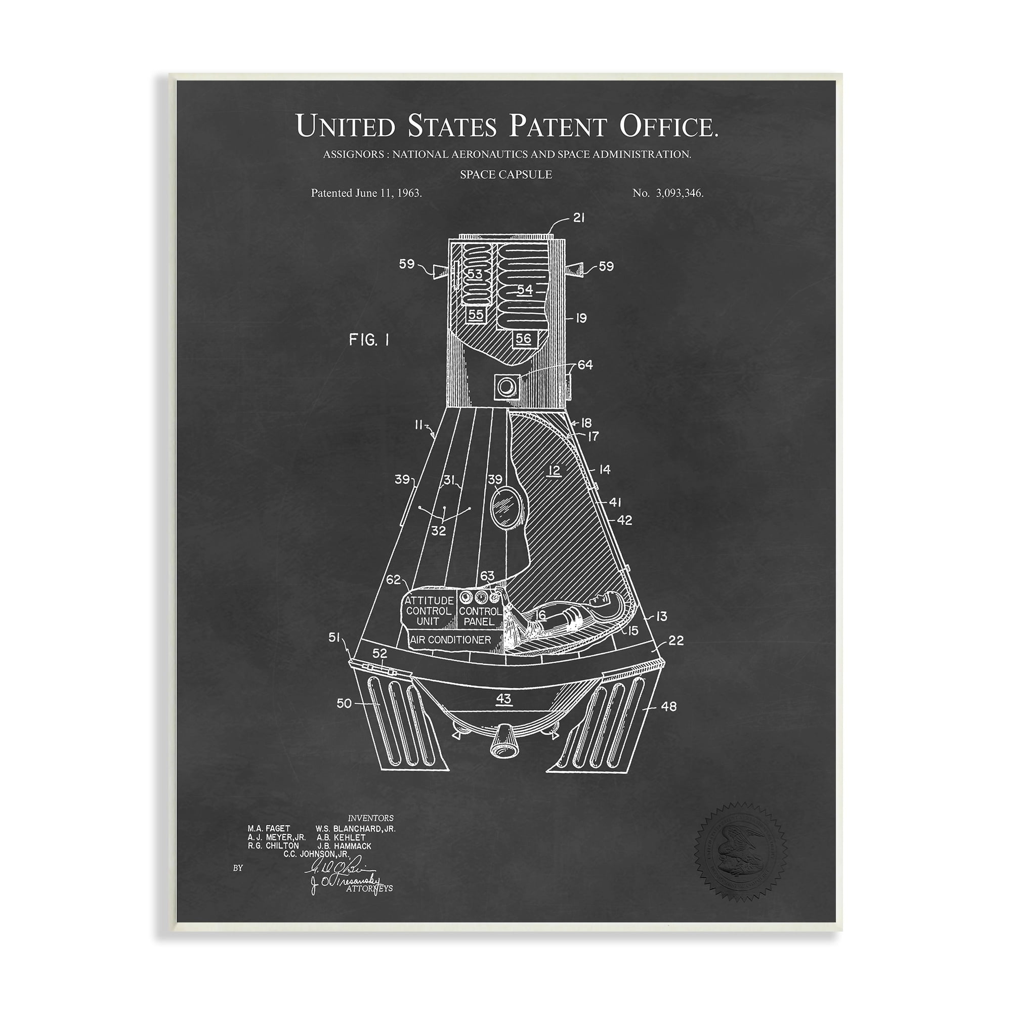 Space Capsule Aircraft Detailed Blueprint Diagram Design Typography ...