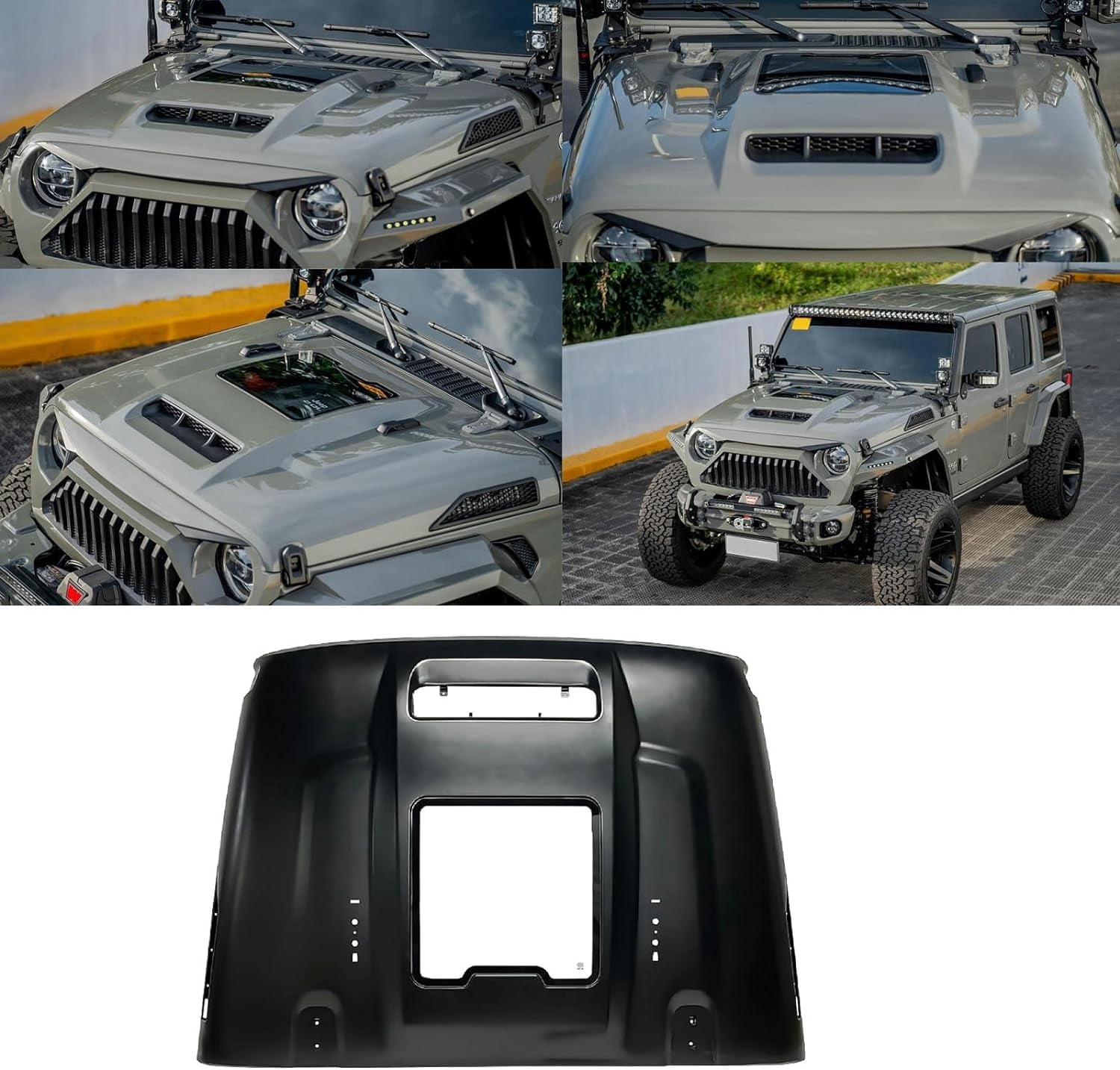 Space-Capsule Style Hood/Heat Dispersion Hood Compatible with 2018-2023 ...