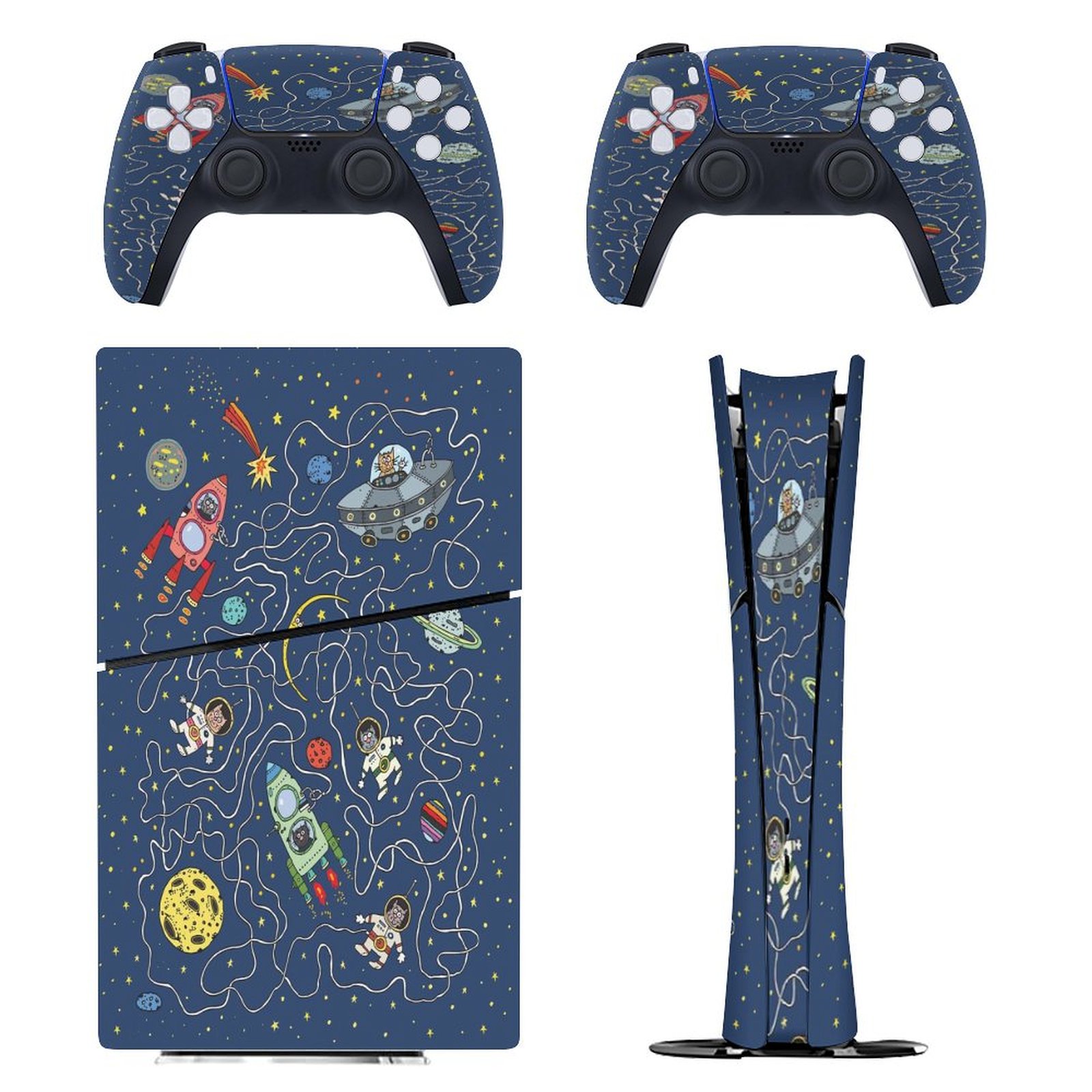 Space Cat PS5/PS5 Slim Digital Disc Skin Sticker For Console And ...