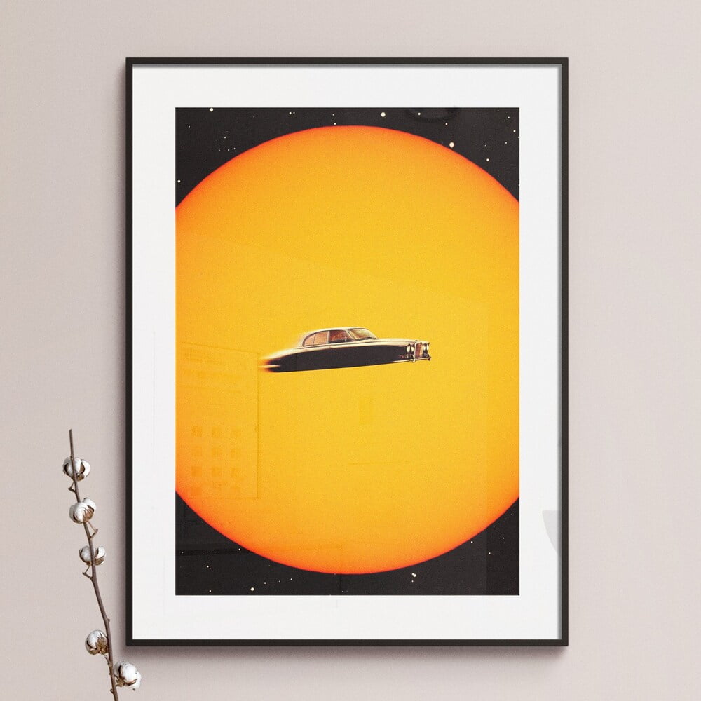 Space Chase, Retro Futurism, Vintage Sci-Fi, Space Artwork, Collage Art ...