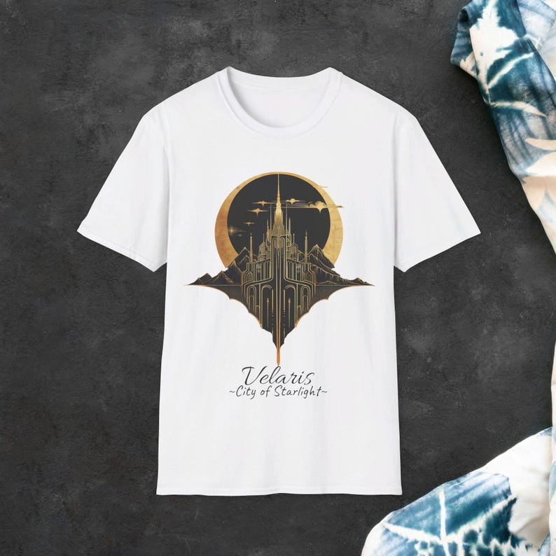 Space City T-Shirt With Planets Geometric Shirt For Friends For Gifts ...