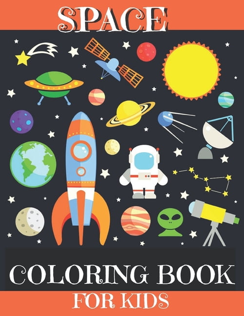 Space Coloring Book For Kids : Amazing Outer Space Coloring Designs ...