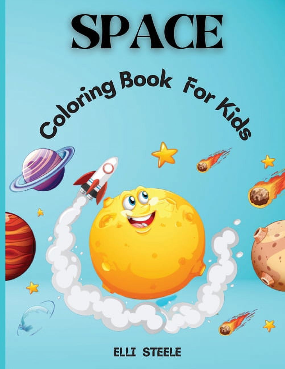 Space Coloring Book For Kids: Amazing Outer Space Coloring with Planets ...
