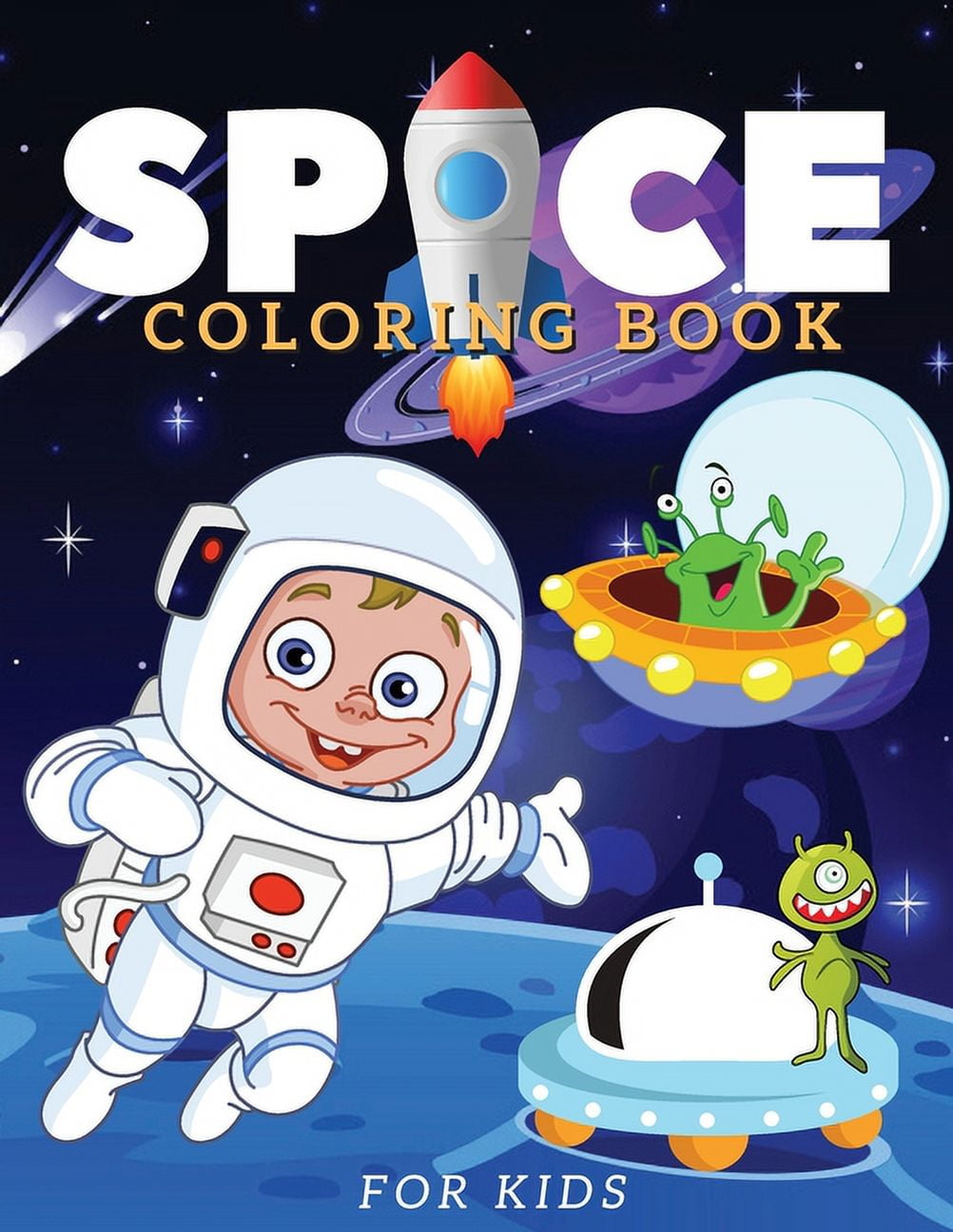 Space Coloring Book For Kids: Fantastic Outer Space Coloring Book with ...