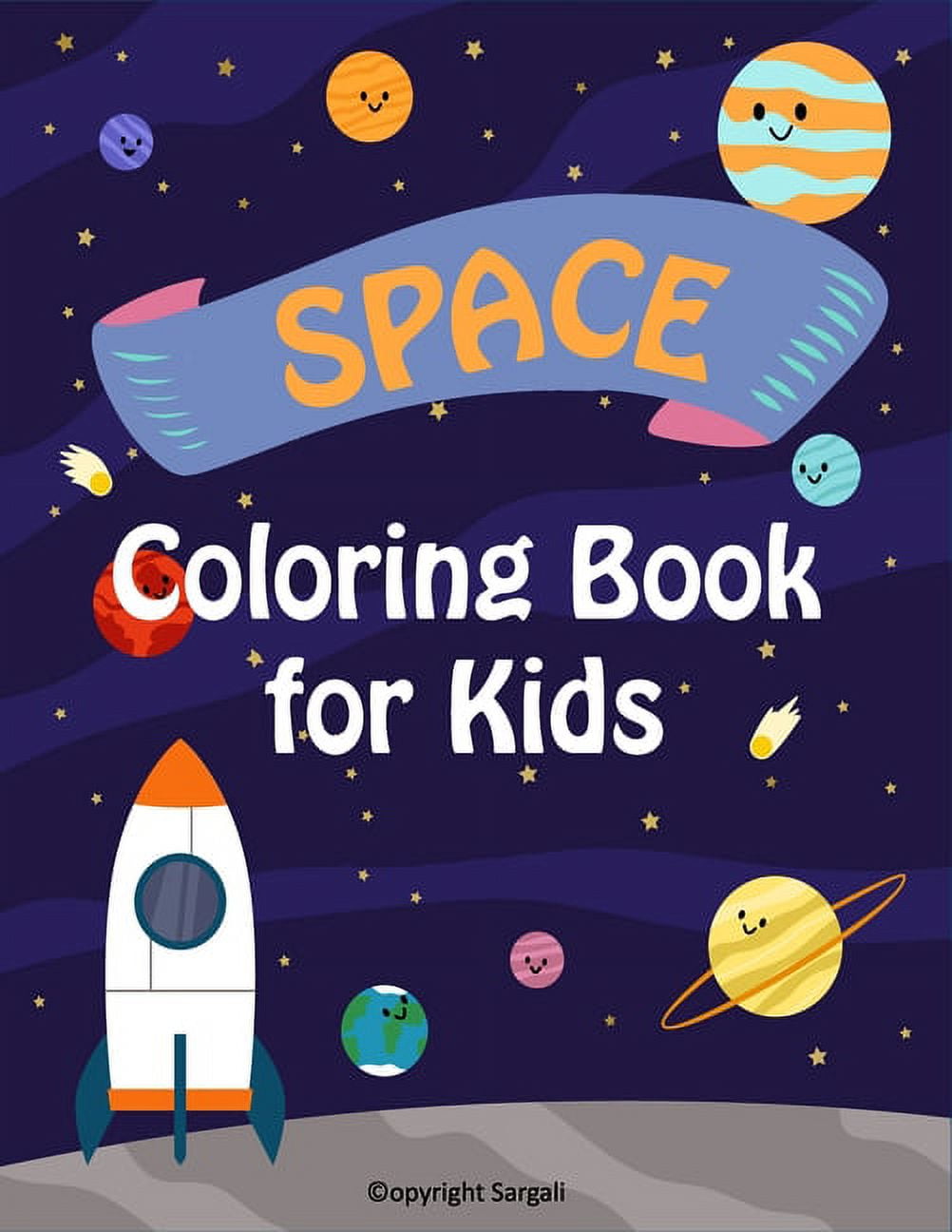 Space Coloring Book for Kids: A Fun Outer Space Coloring Book with ...