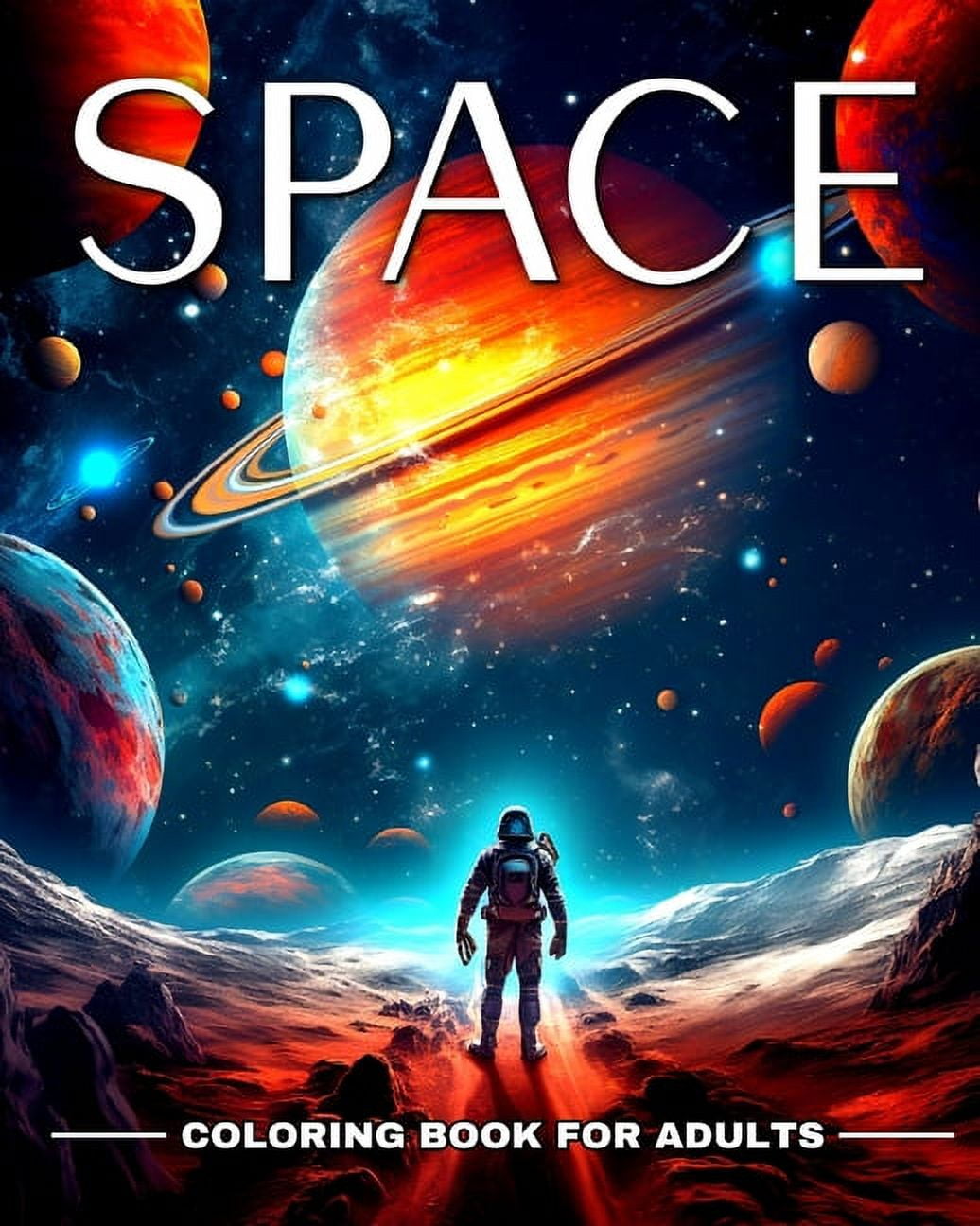 Space Coloring Book for Adults: Outer Space Coloring Pages with ...