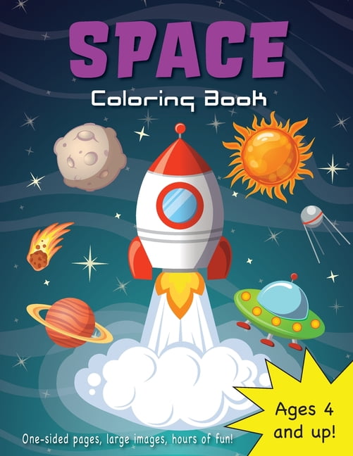 Space Coloring Book for Kids Ages 4-8! (Paperback) - Walmart.com
