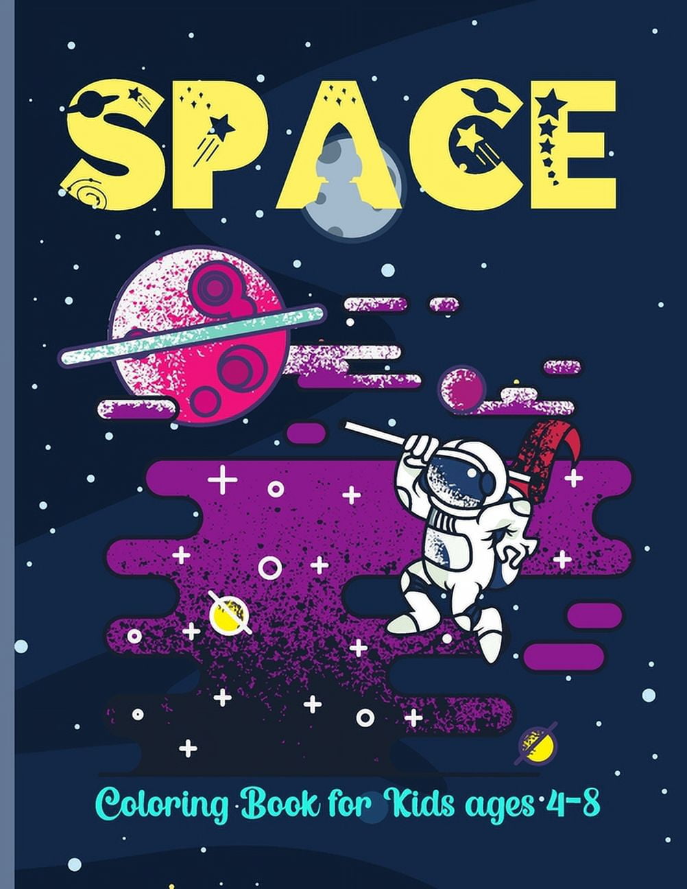 Space Coloring Book for Kids ages 4-8: Amazing Outer Space Coloring ...