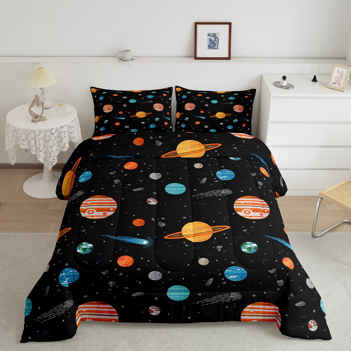 Space Comforter Set Full Galaxy Bedding Universe Themed Bedding ...
