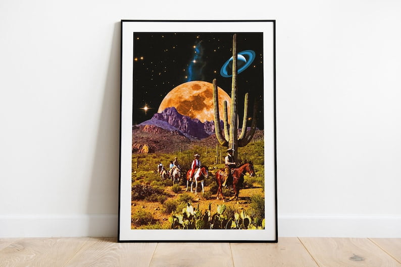 Space Cowboys | Cosmic Art | Retro Futurism | Vintage Western | Sci-Fi ...