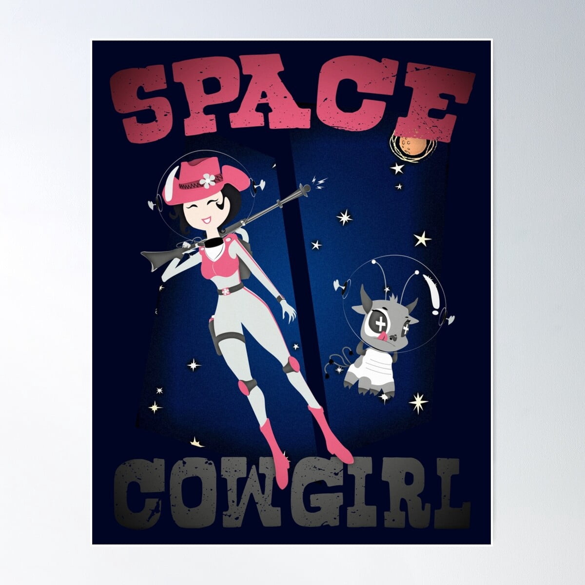 Space Cowgirl Poster, 12x18 UNFRAMED - Walmart.com