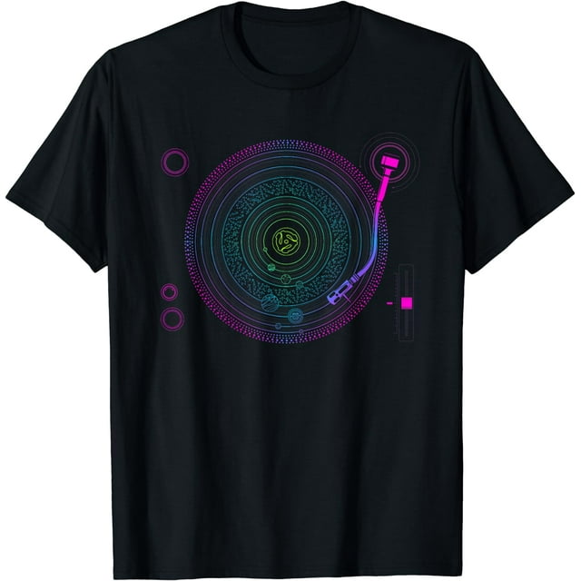 Space DJ Design - Solar System Turntable EDM T-Shirt - Walmart.com
