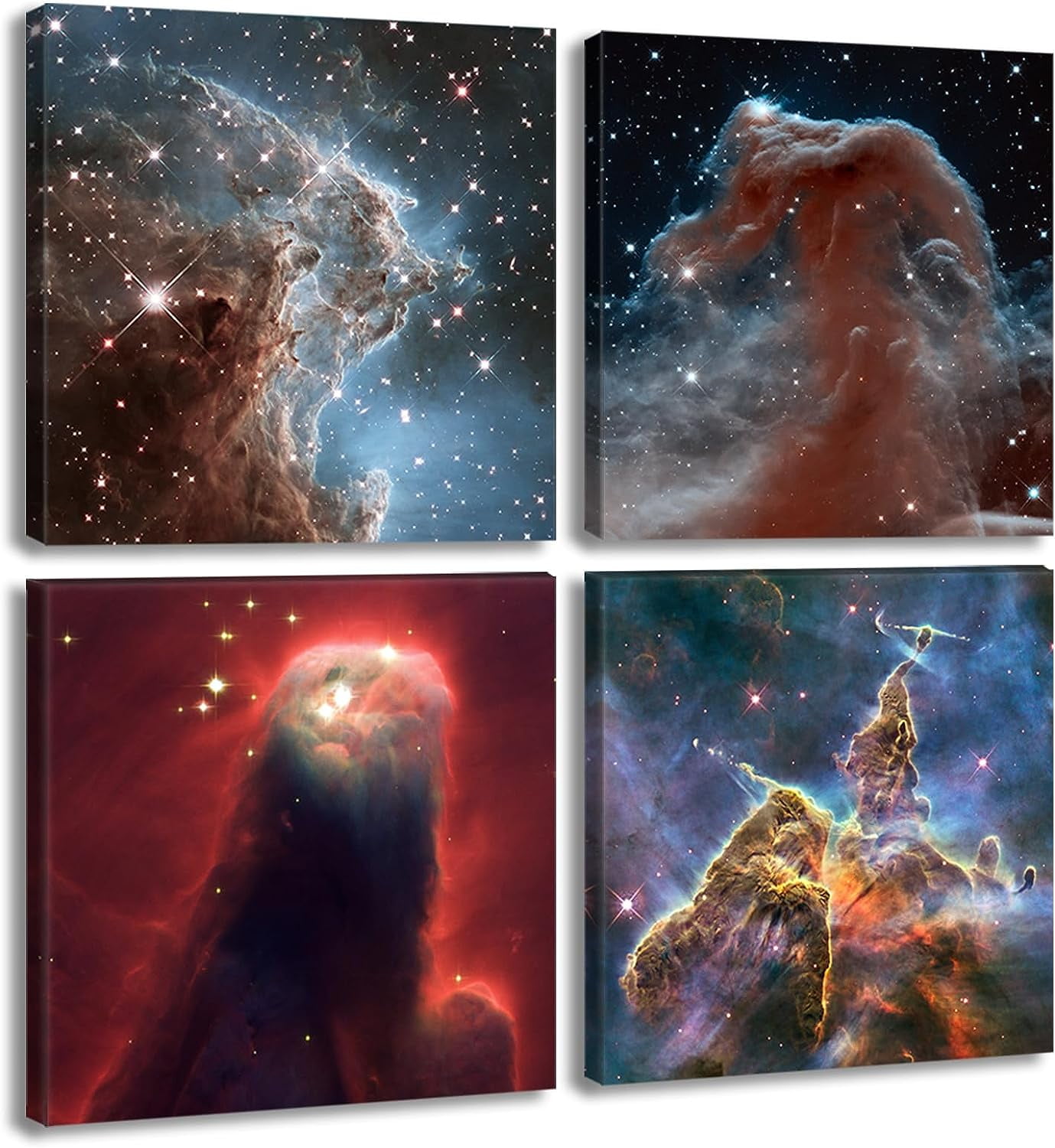 Space Decor for Boys Room Canvas Wall Art Solar System Posters for ...