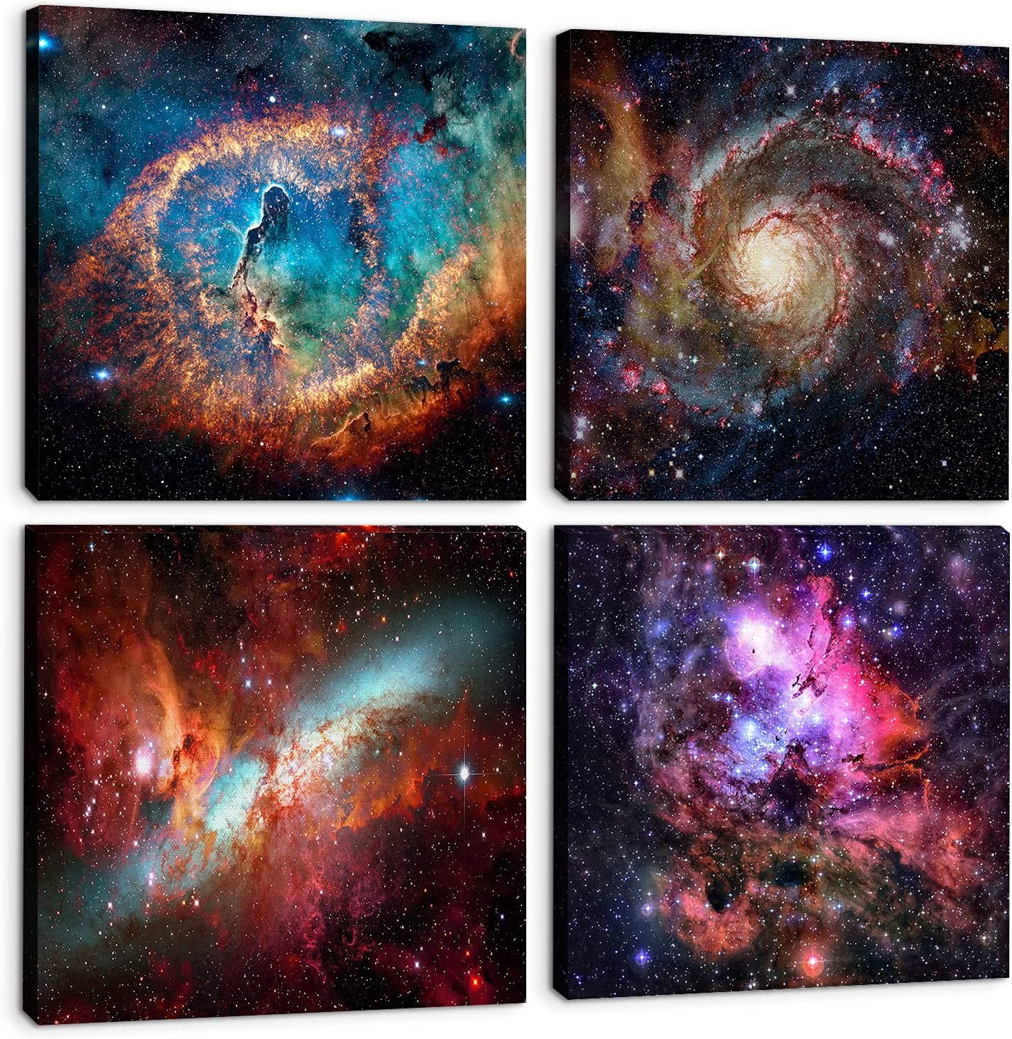 Space Decor for Boys Room Galaxy Canvas Pictures Nebula Wall Art Kids ...