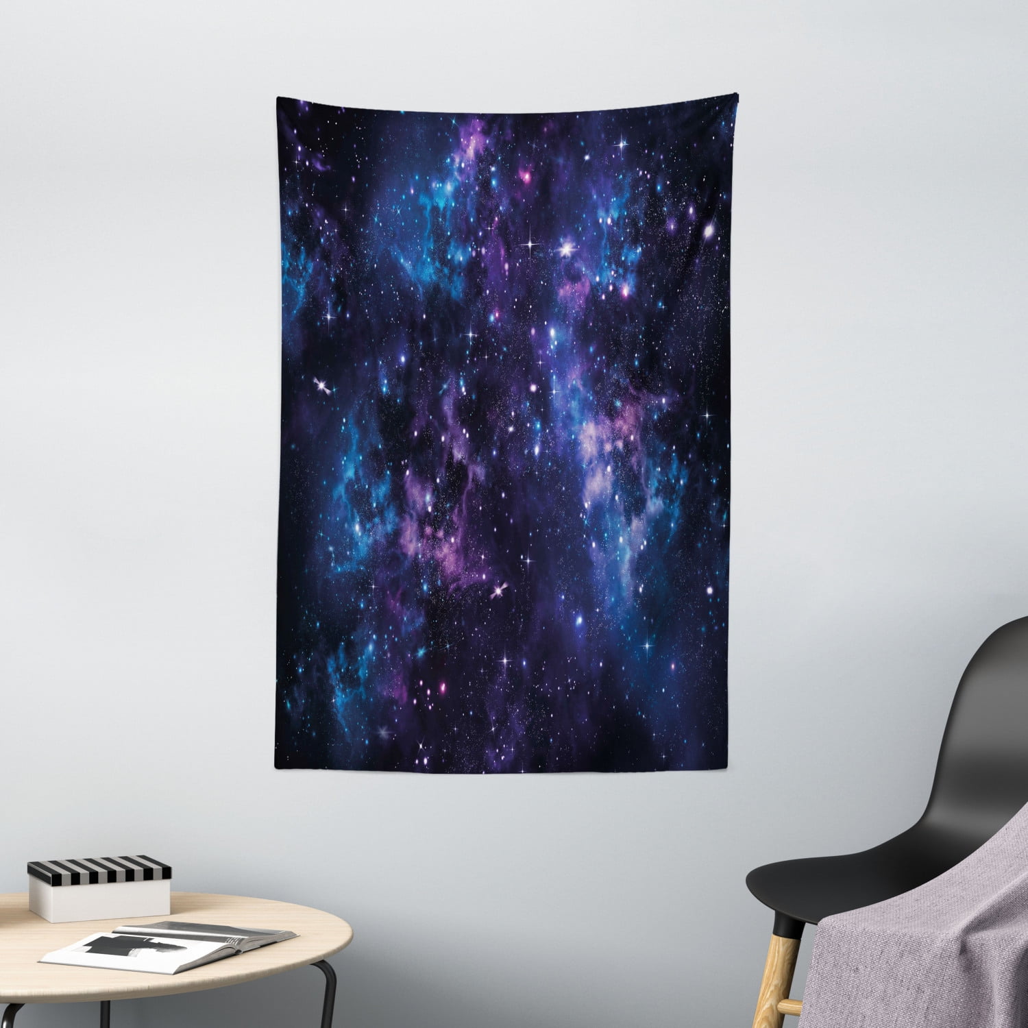 Space Decor Tapestry, Mystical Sky with Star Clusters Cosmos Nebula ...