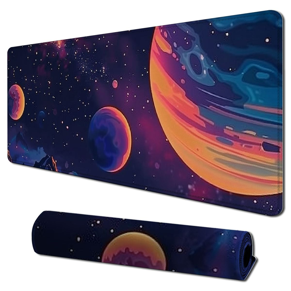 Space Desk Mat Cute Large Purple Gaming Mouse Pad Kawaii Desk Pad ...