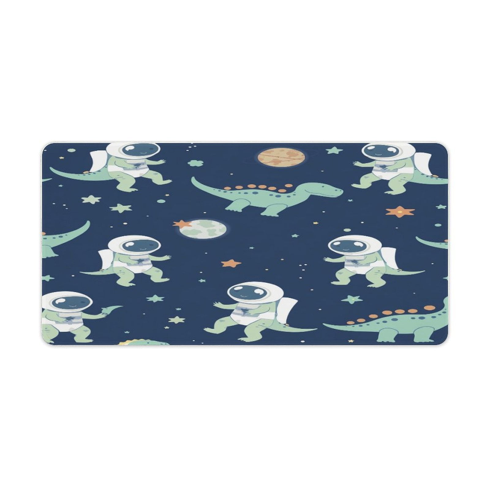 Space Dino Astronauts Mousepad Gamer Desk Mat Large Keyboard Pad Carpet ...